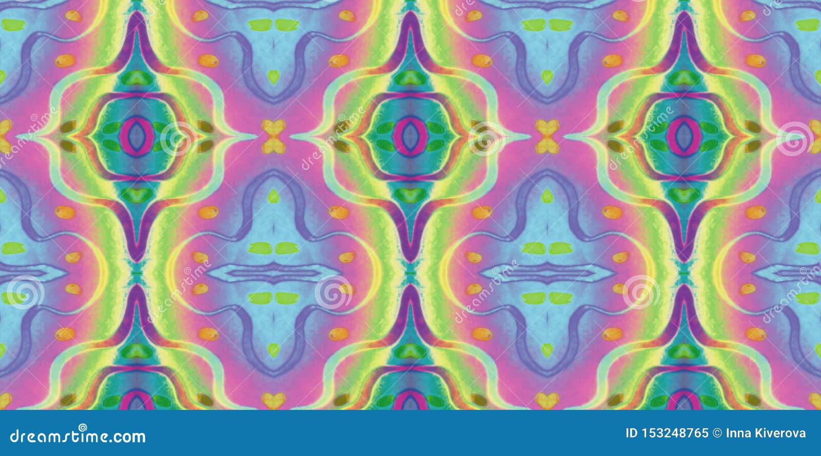 Seamless Endless Repeating Bright Ornament of Multi-colored Geometric ...