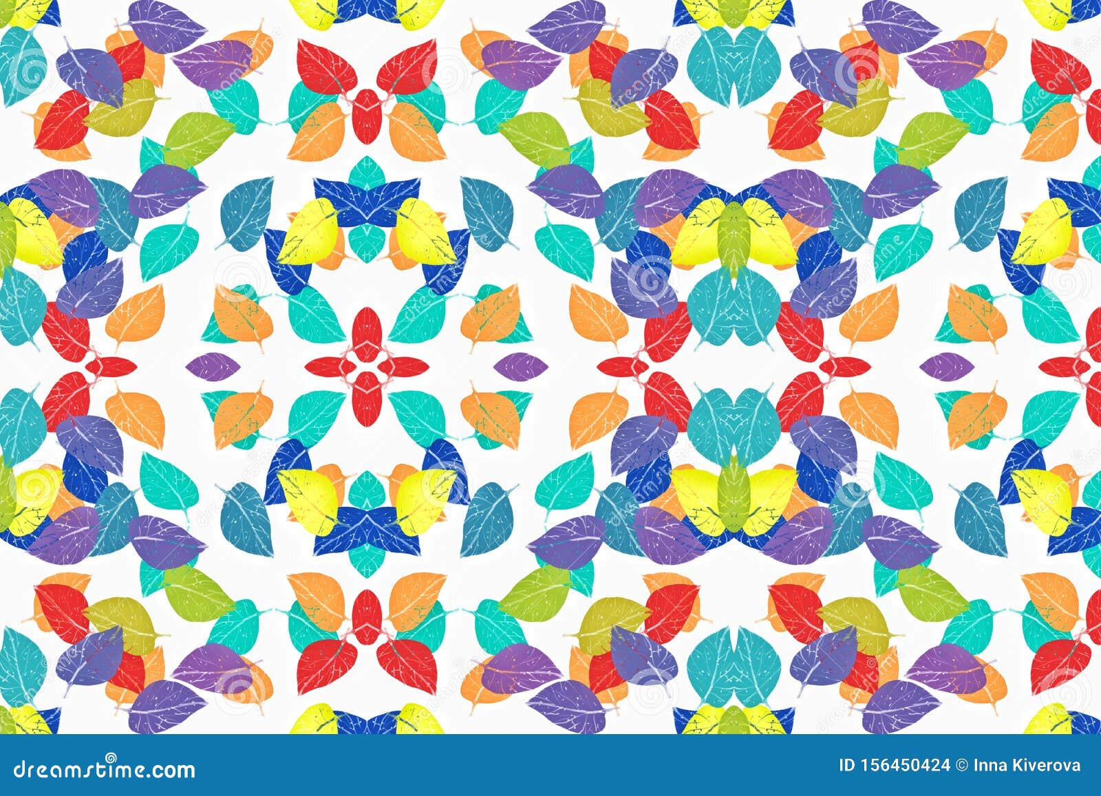 Seamless Endless Repeating Bright Ornament of Multi-colored Geometric ...