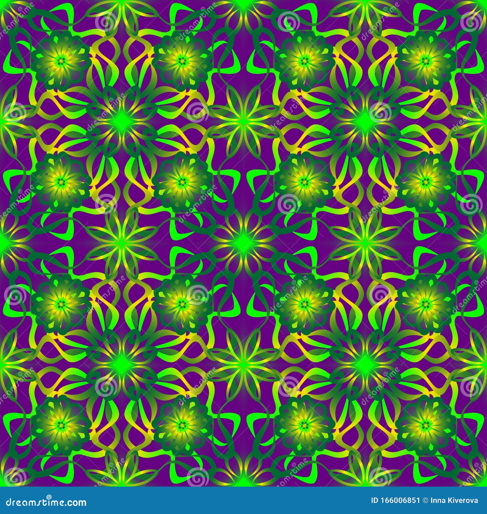 Seamless Endless Repeating Multicolored Bright Ornament of Different ...