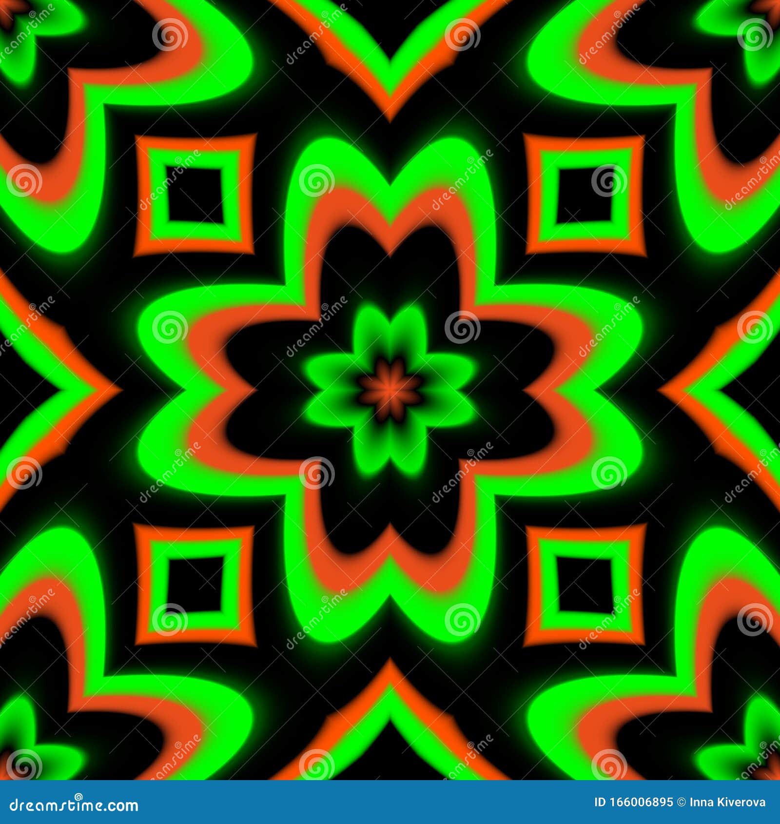 Seamless Endless Repeating Multicolored Bright Ornament of Different ...