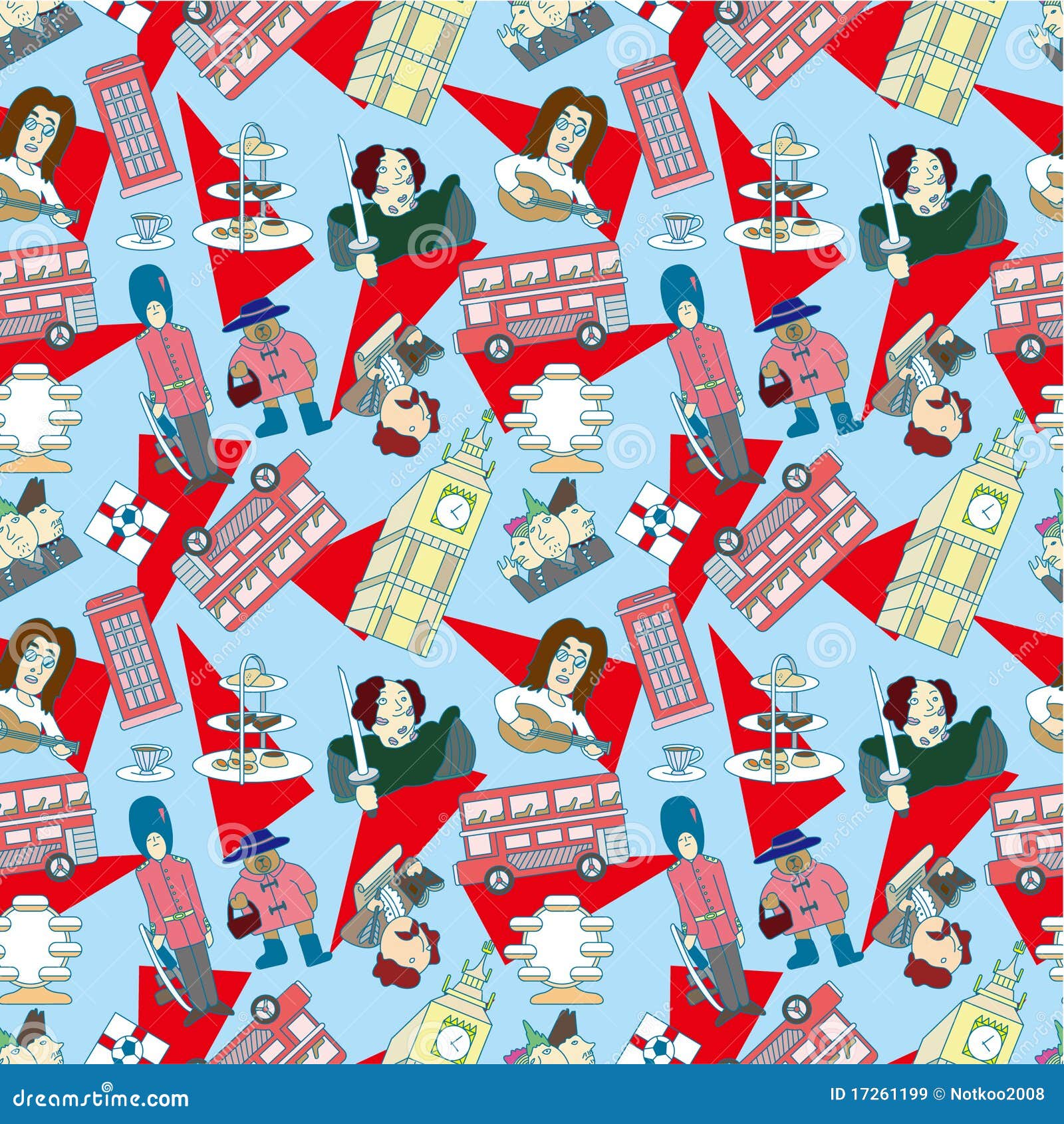 Seamless England pattern stock vector. Illustration of draw - 17261199