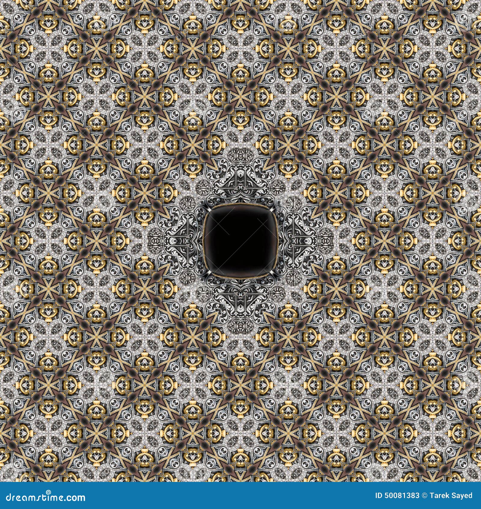Seamless Engraved Metalwork Pattern Stock Image - Image of tarexayed ...