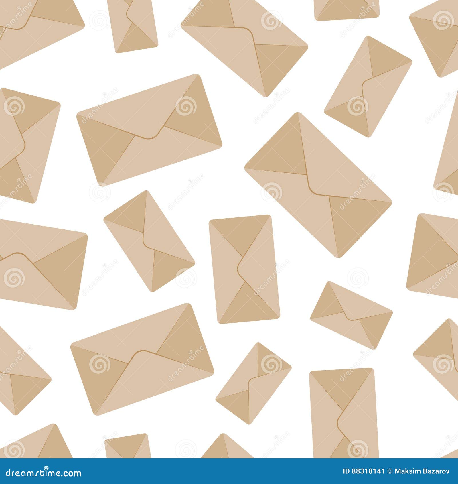 Seamless Envelope Pattern Cartoon Vector | CartoonDealer.com #88318141
