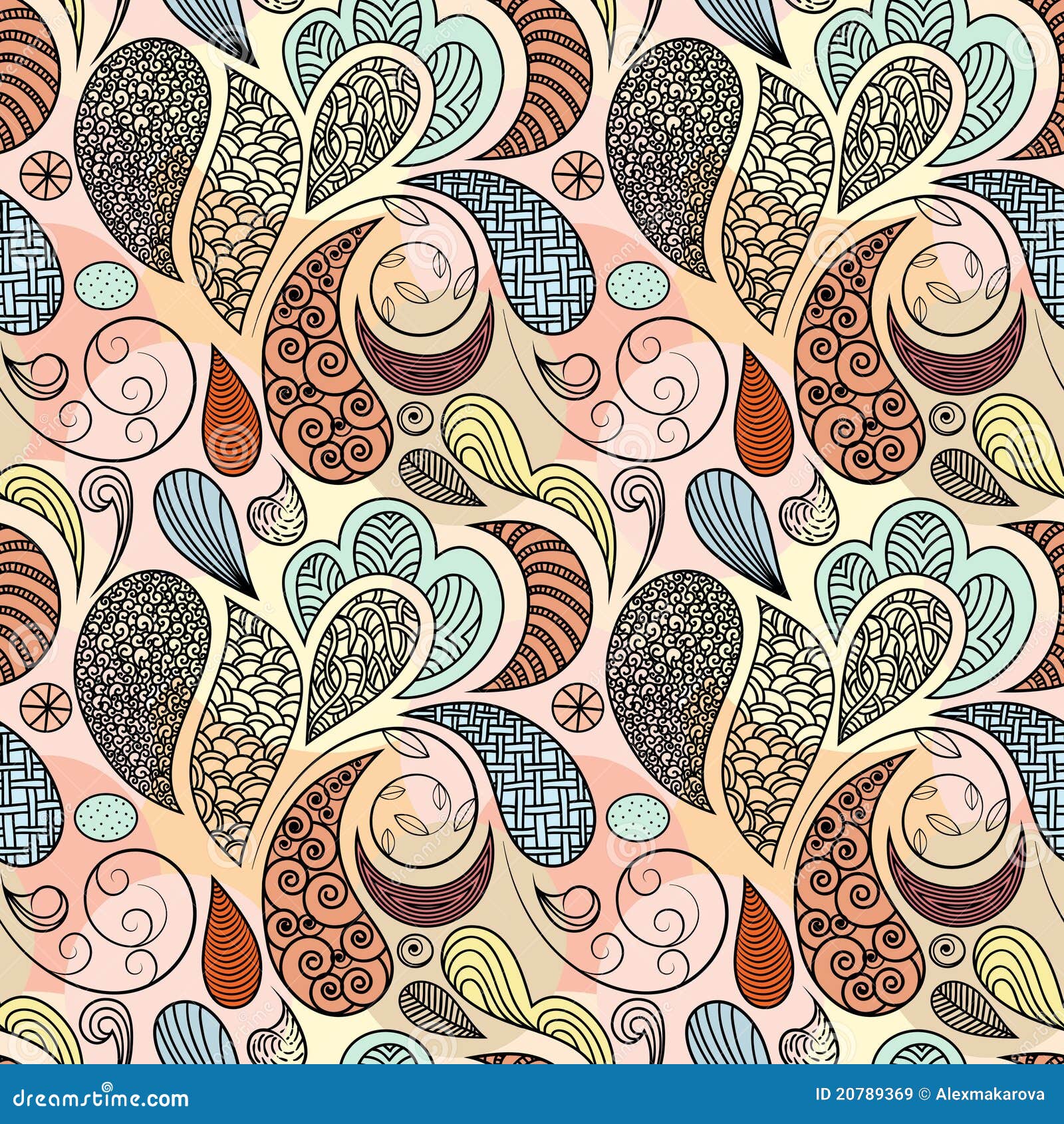 Seamless Ethnic Abstract Pattern Stock Vector - Illustration of ...