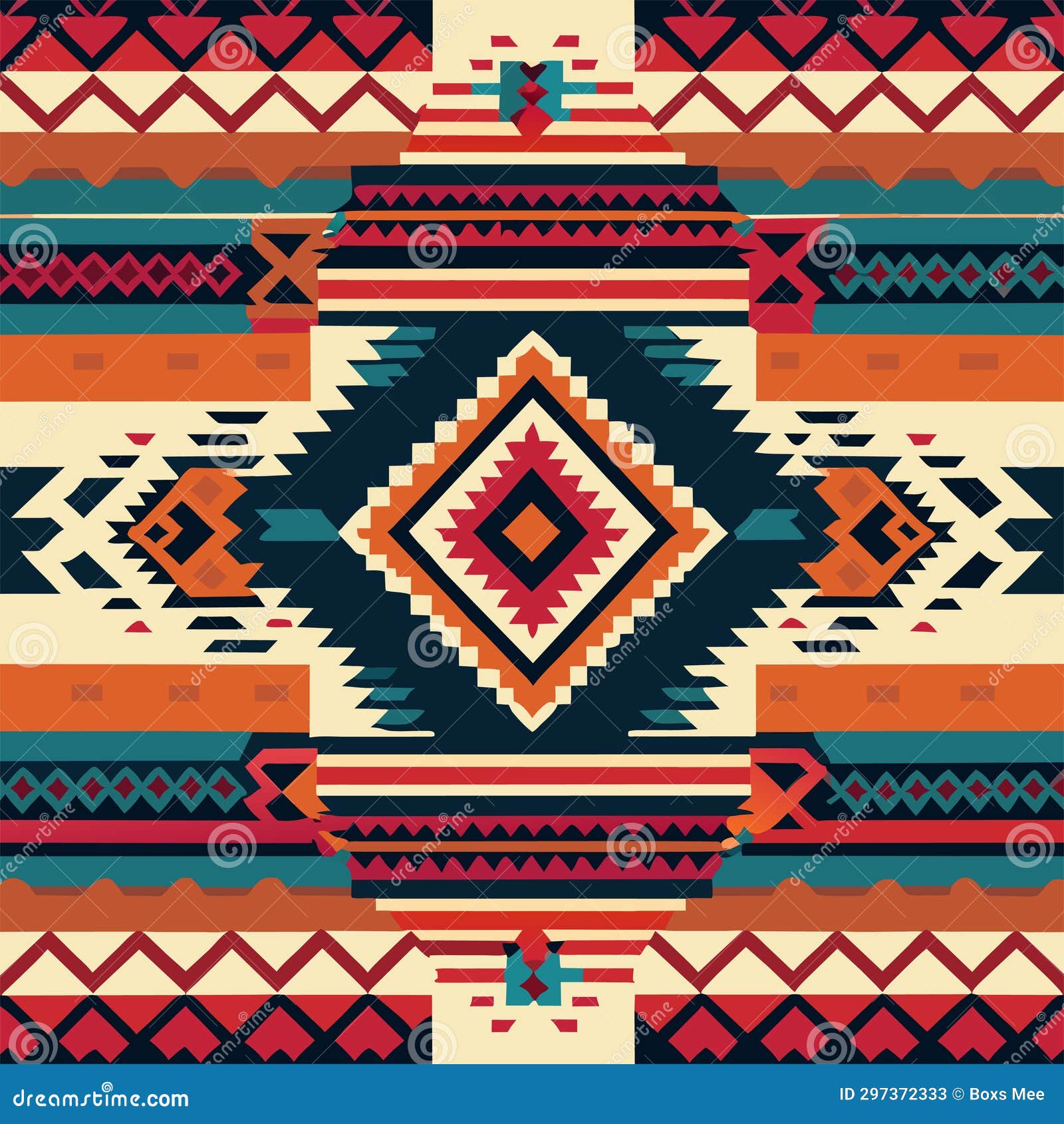 Seamless Ethnic Aztec Pattern. Boho Design Stock Vector - Illustration ...