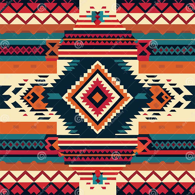 Seamless Ethnic Aztec Pattern. Boho Design Stock Vector - Illustration ...