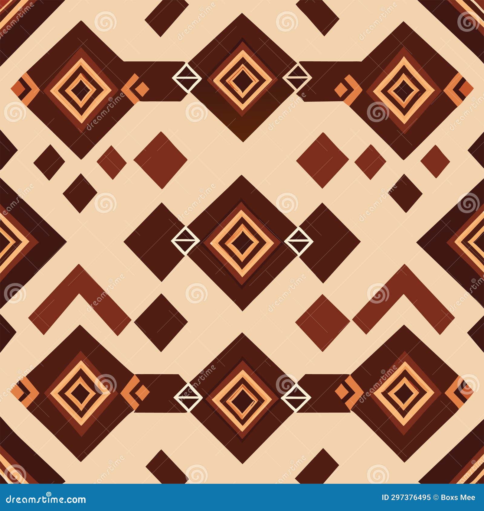 Seamless Ethnic Aztec Pattern. Geometric Vector Illustration Stock ...