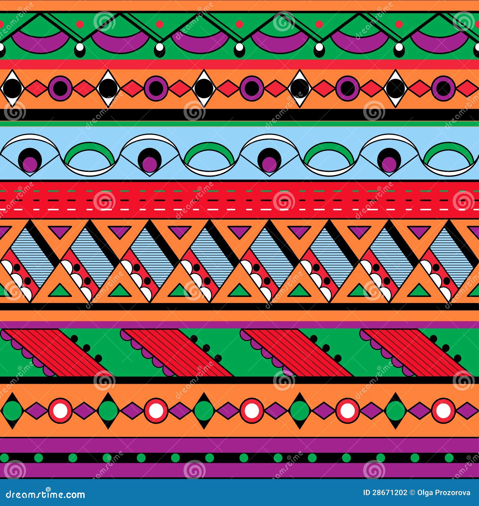 Seamless Ethnic Pattern. Abstract Background Vector Illustration ...