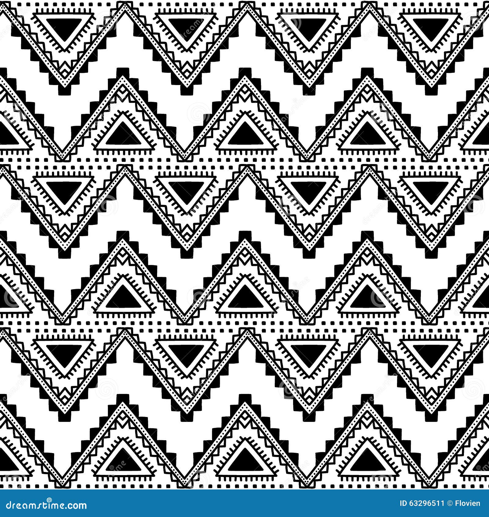 Seamless ethnic pattern. stock vector. Illustration of navajo - 63296511