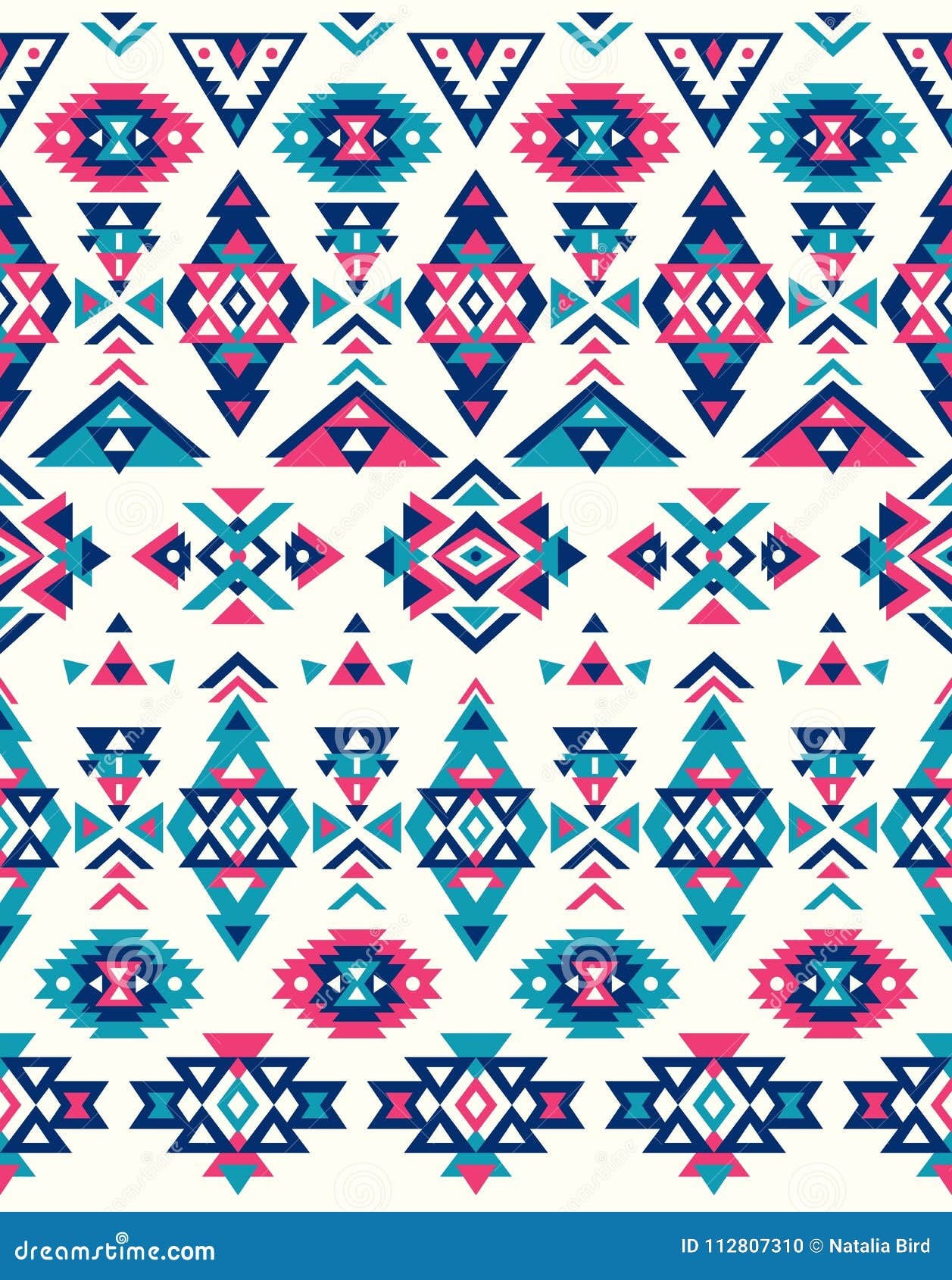 Seamless Ethnic Pattern Textures. Native American Pattern. Pink and ...
