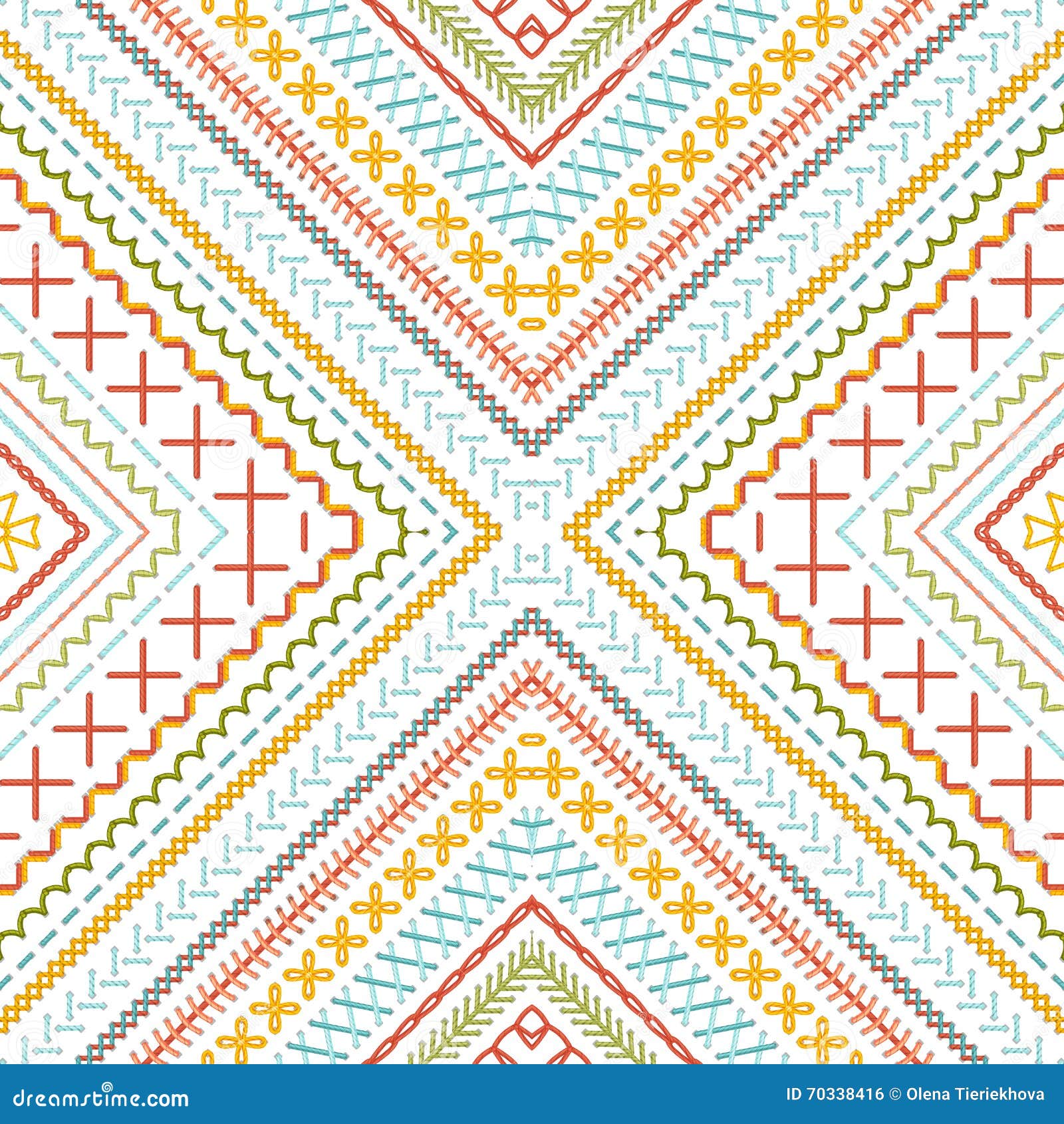 Seamless ethnic pattern. stock vector. Illustration of boho - 70338416