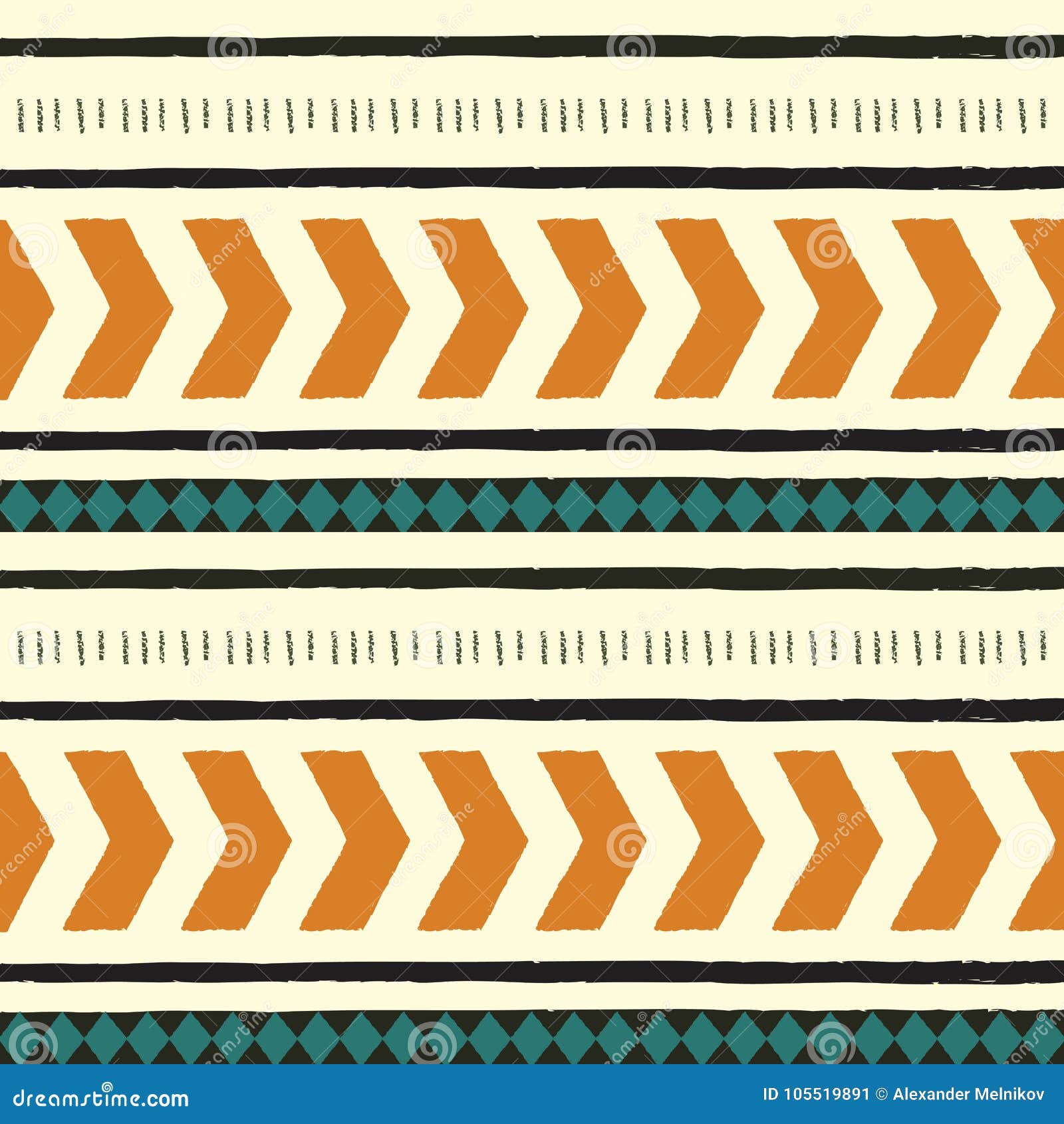 Seamless Ethnic Patterns with Diamonds Stock Vector - Illustration of ...