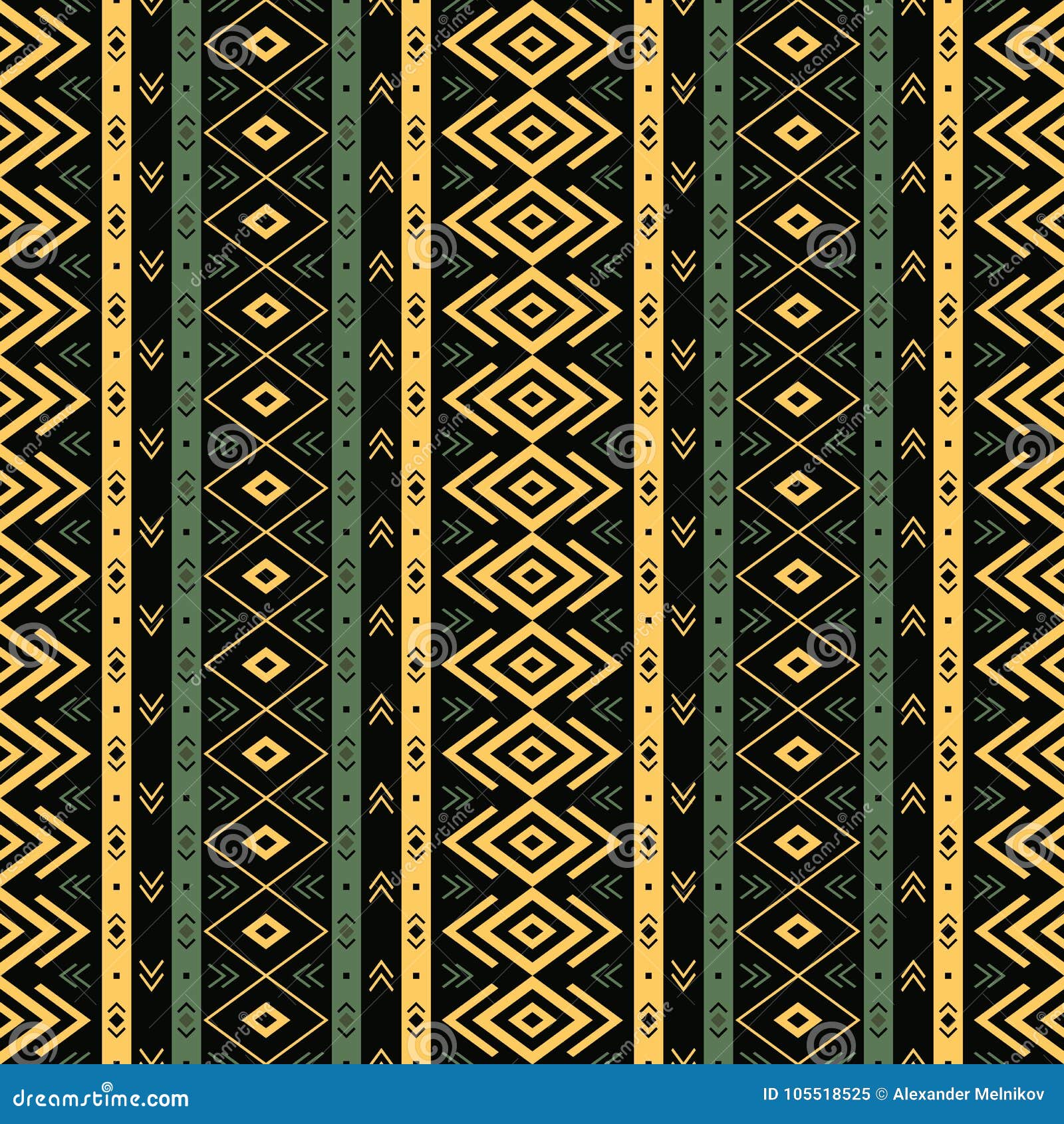 Seamless Ethnic Patterns with Diamonds Stock Vector - Illustration of ...