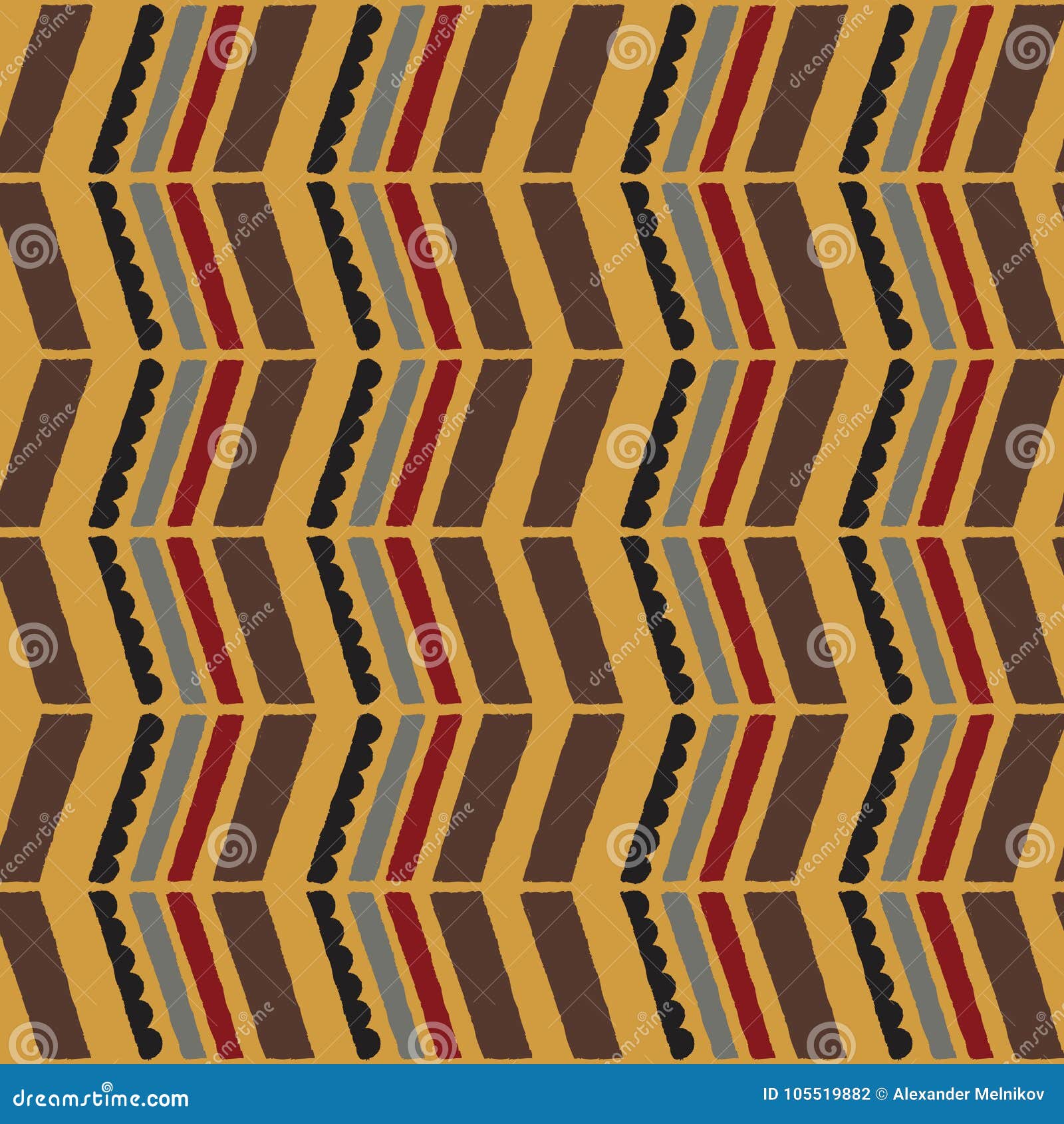 Seamless Ethnic Patterns with Diamonds Stock Vector - Illustration of ...