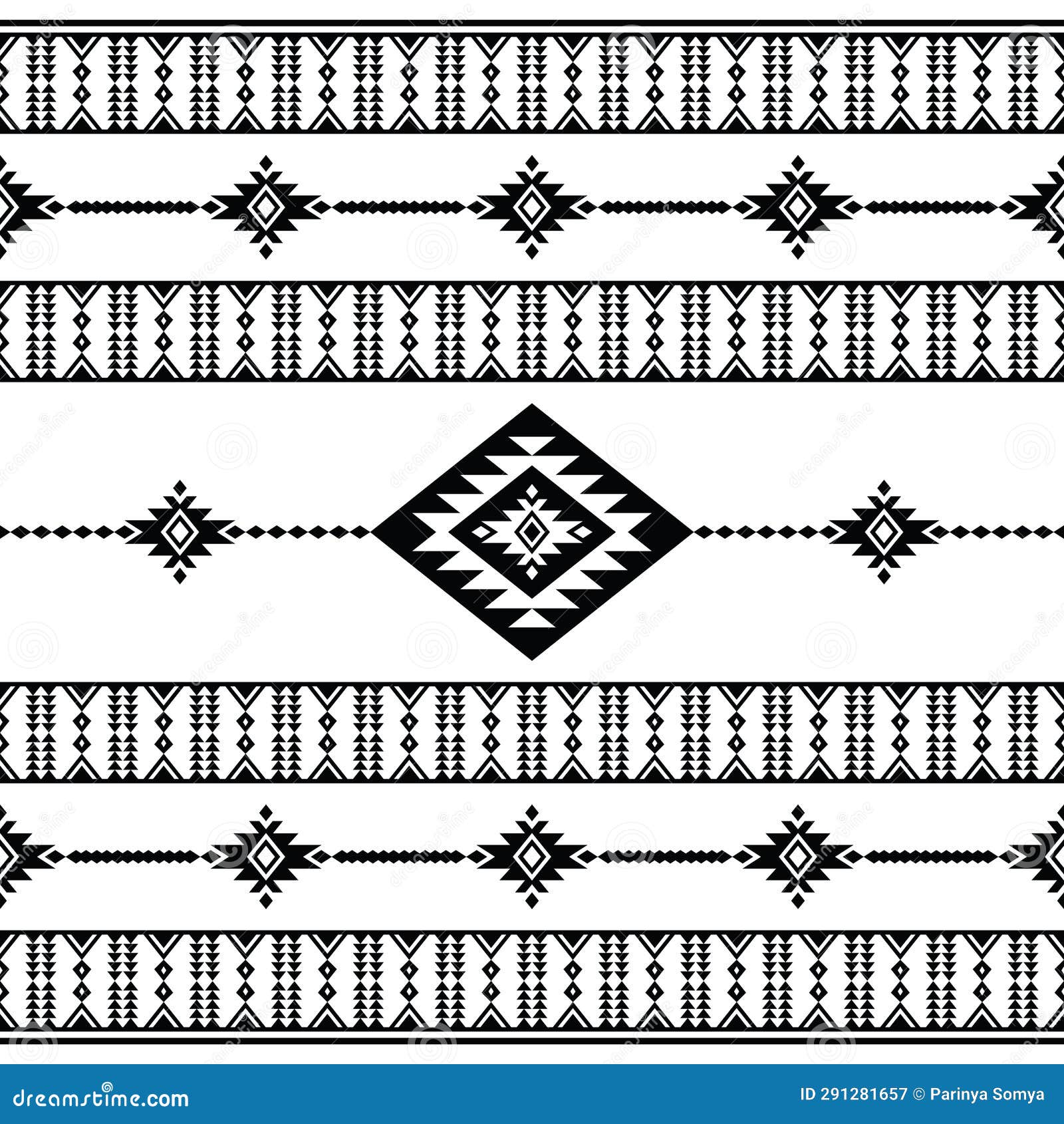 Seamless Ethnic Stripe Pattern. Native Traditional Illustration Design ...