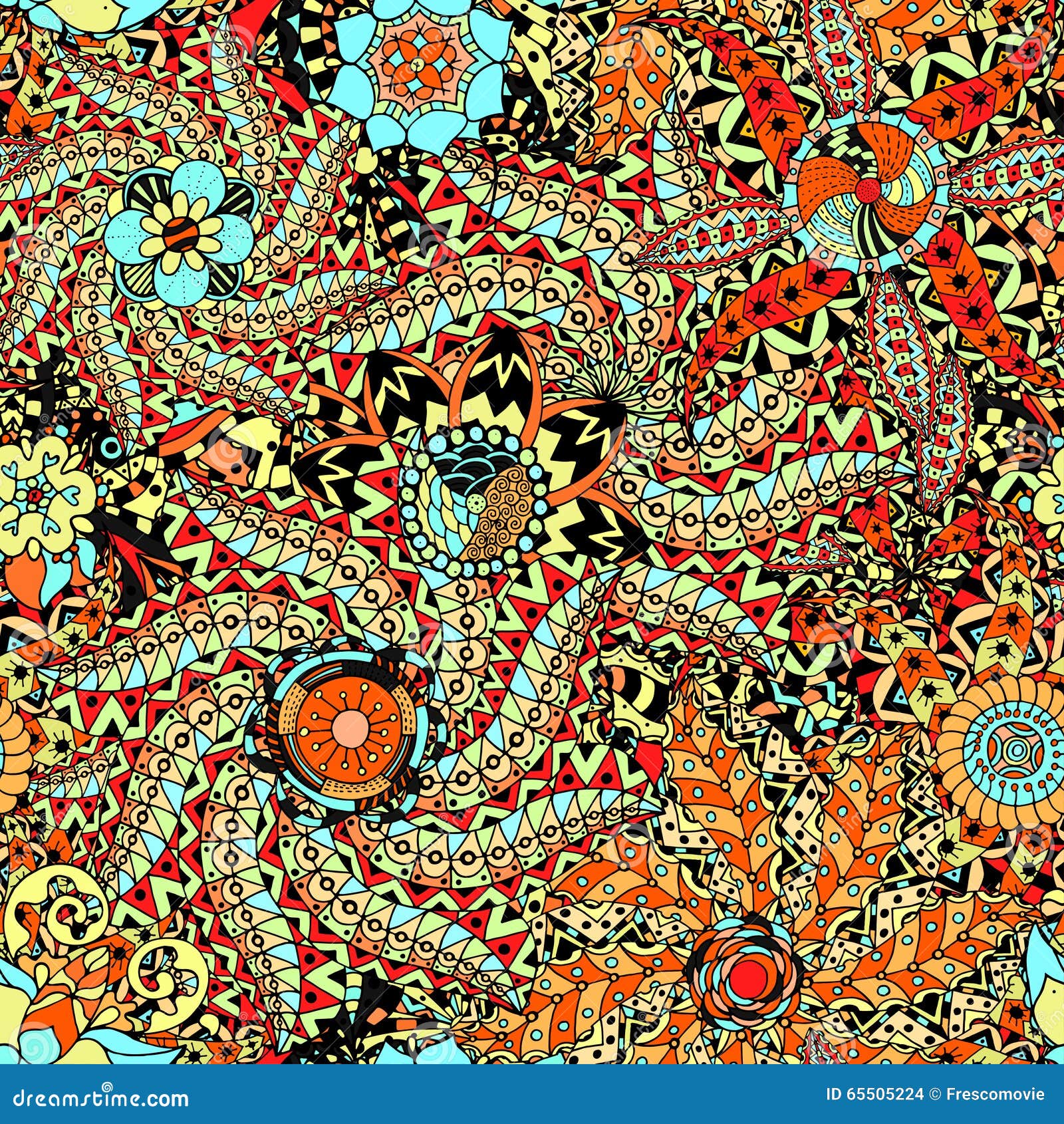 Seamless etnik Pattern stock vector. Illustration of ornamental - 65505224