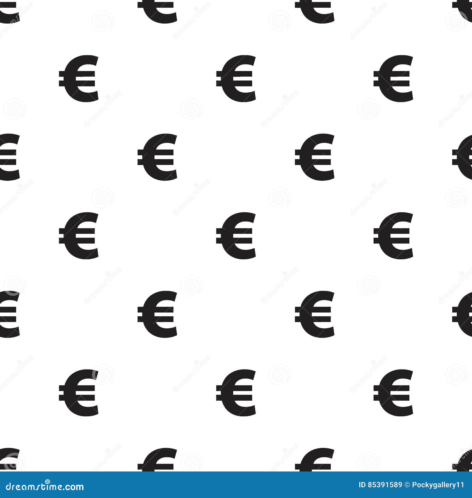 Seamless Euro Currency Pattern on White Stock Illustration ...