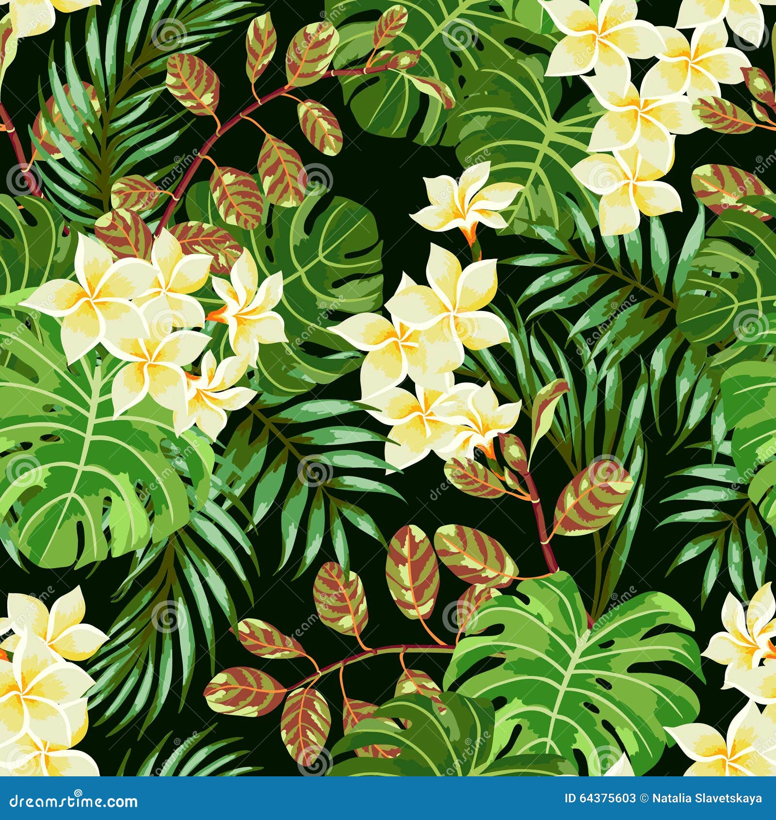 Seamless exotic pattern. stock illustration. Illustration of decoration ...