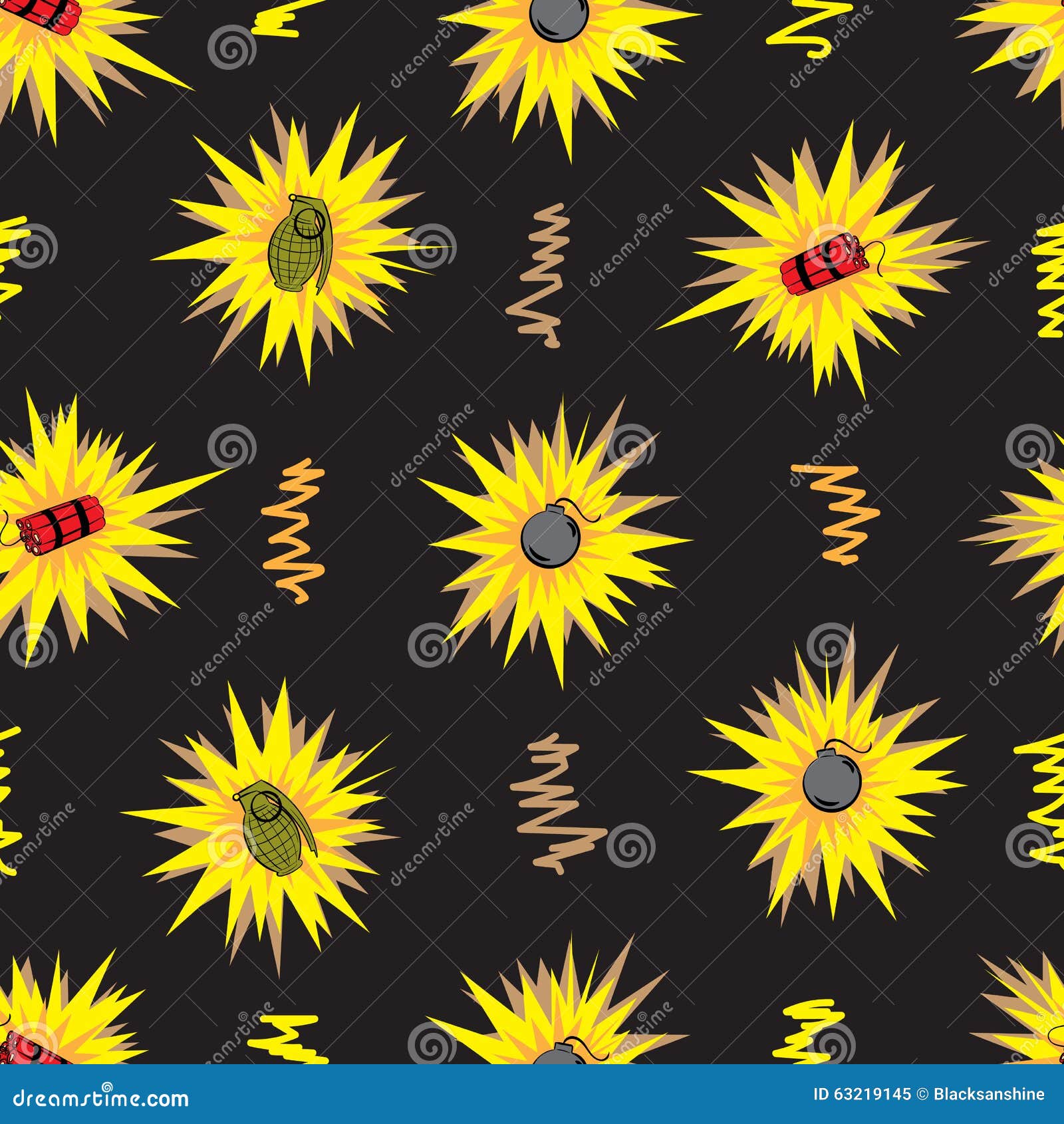 Seamless Explosions of Explosive Stock Vector - Illustration of ...