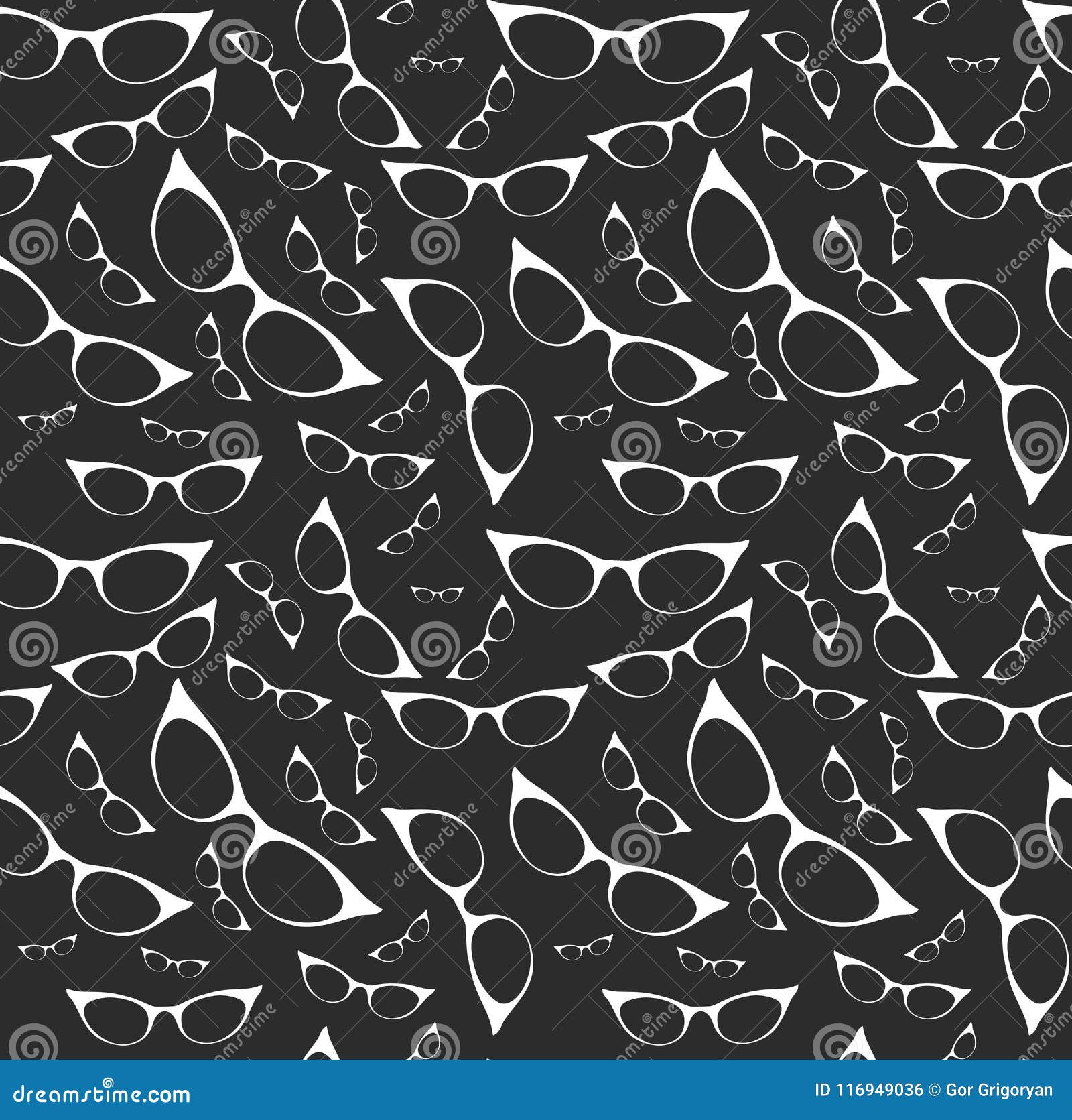 Seamless Eyeglasses Pattern, Glasses Stock Vector - Illustration of ...
