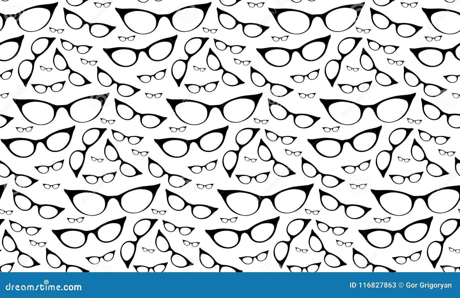Seamless Eyeglasses Pattern, Glasses Stock Vector - Illustration of ...