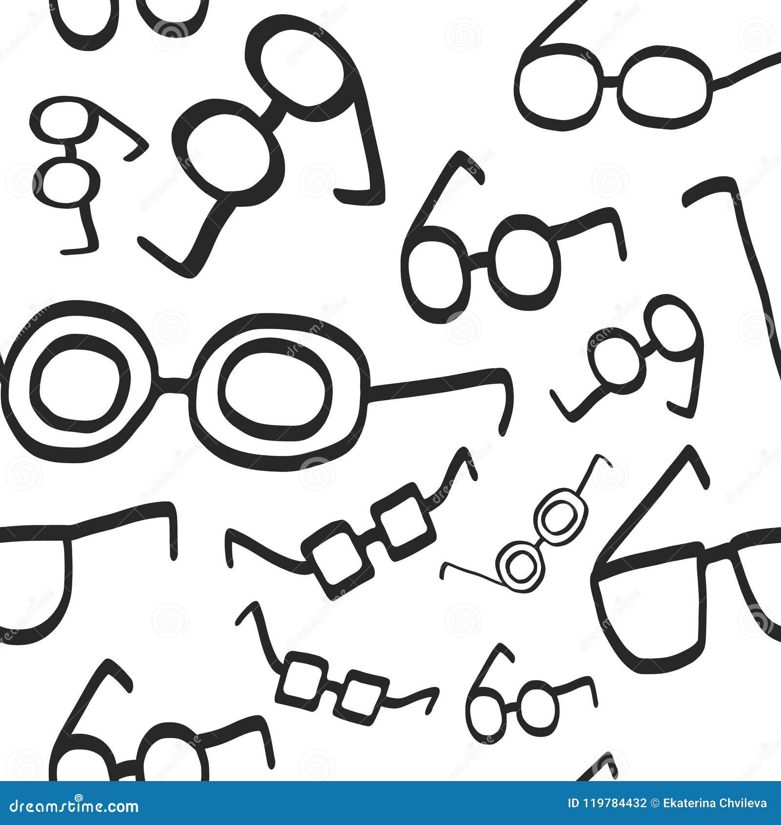 Seamless Eyeglasses Fabric Pattern Vector Illustration | CartoonDealer ...