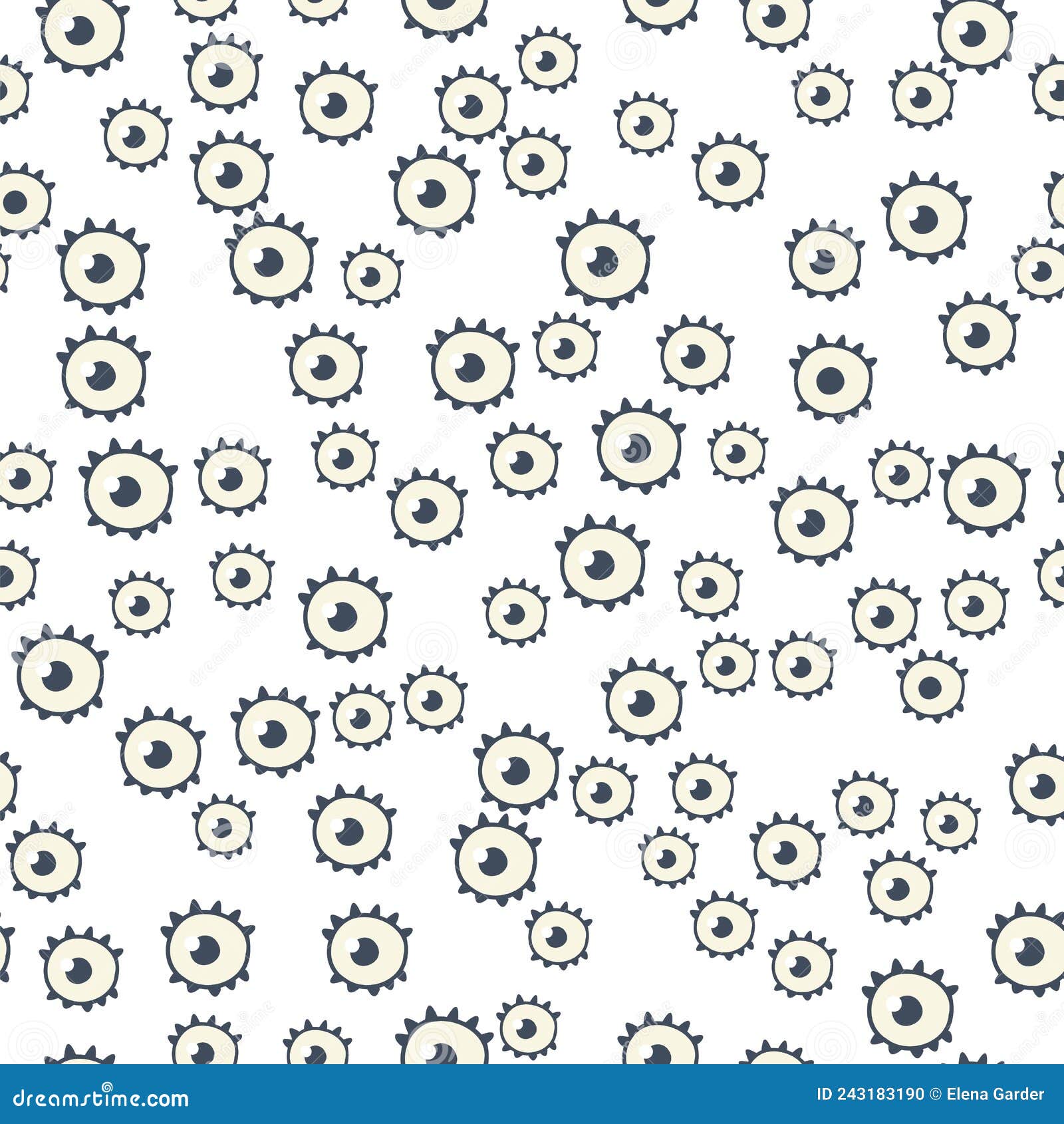 Seamless Eyes Pattern. Creative Monster Eye Texture for Fabric ...