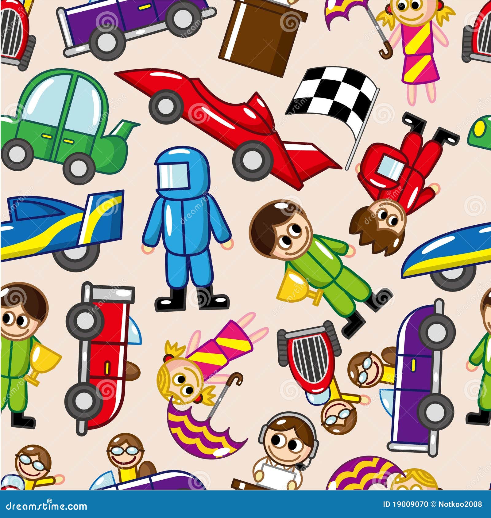 Seamless f1 pattern stock vector. Illustration of formula1 - 19009070