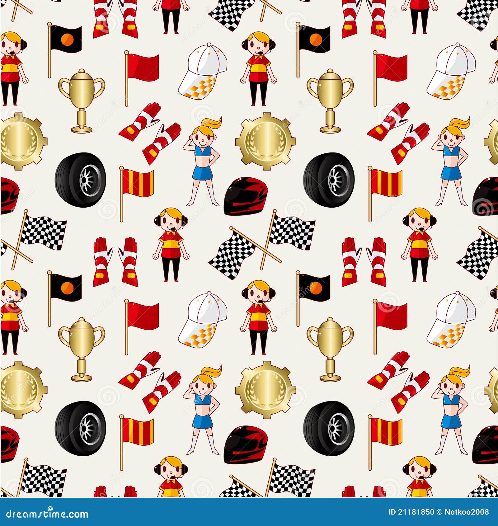 Seamless f1 racing pattern stock vector. Illustration of challenge ...