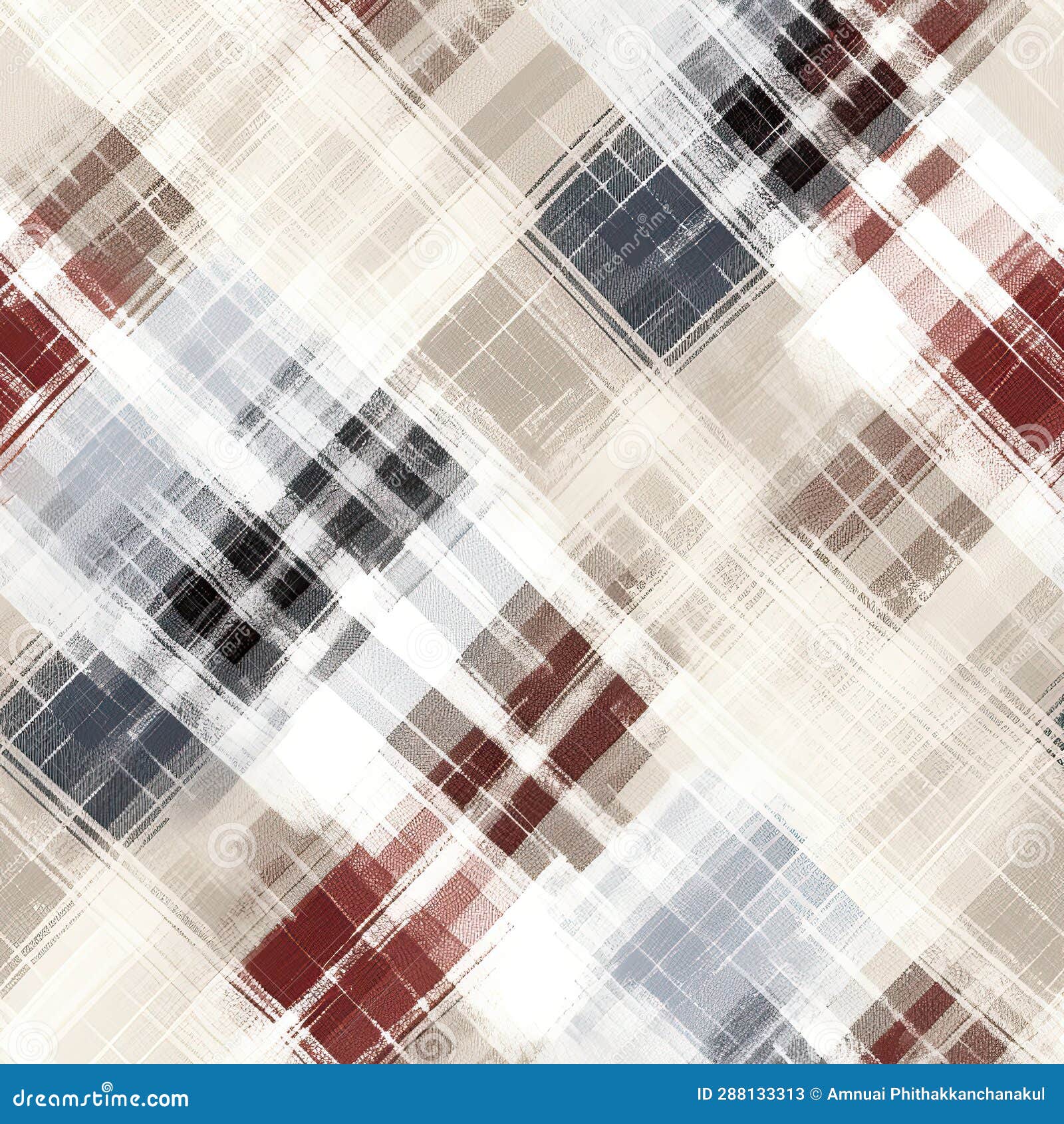 Seamless Fabric Pattern Rustic Plaid Patterns with Delicate Snow Blue ...