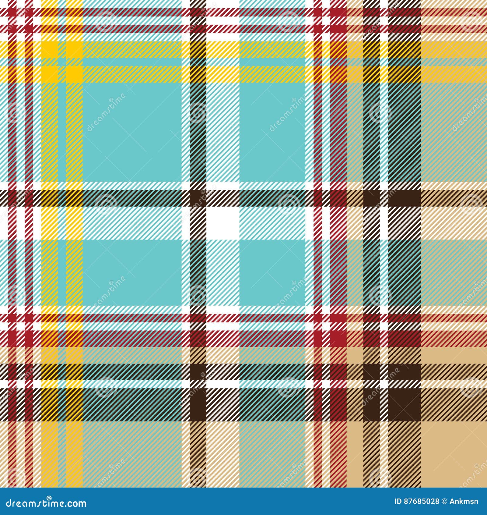 Madras Vector Fabric Background, Straight Texture Seamless Tartan ...