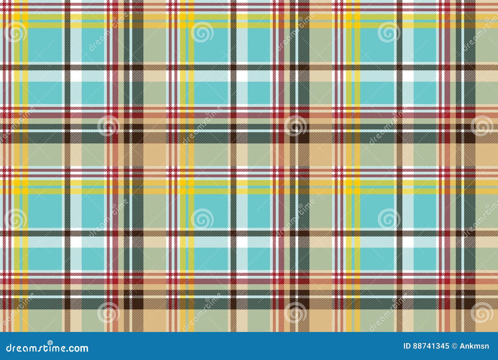 Madras Vector Fabric Background, Straight Texture Seamless Tartan ...