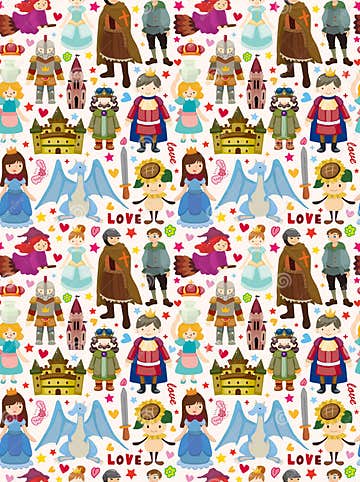 Seamless Fairy Tale Pattern Stock Vector - Illustration of magic ...