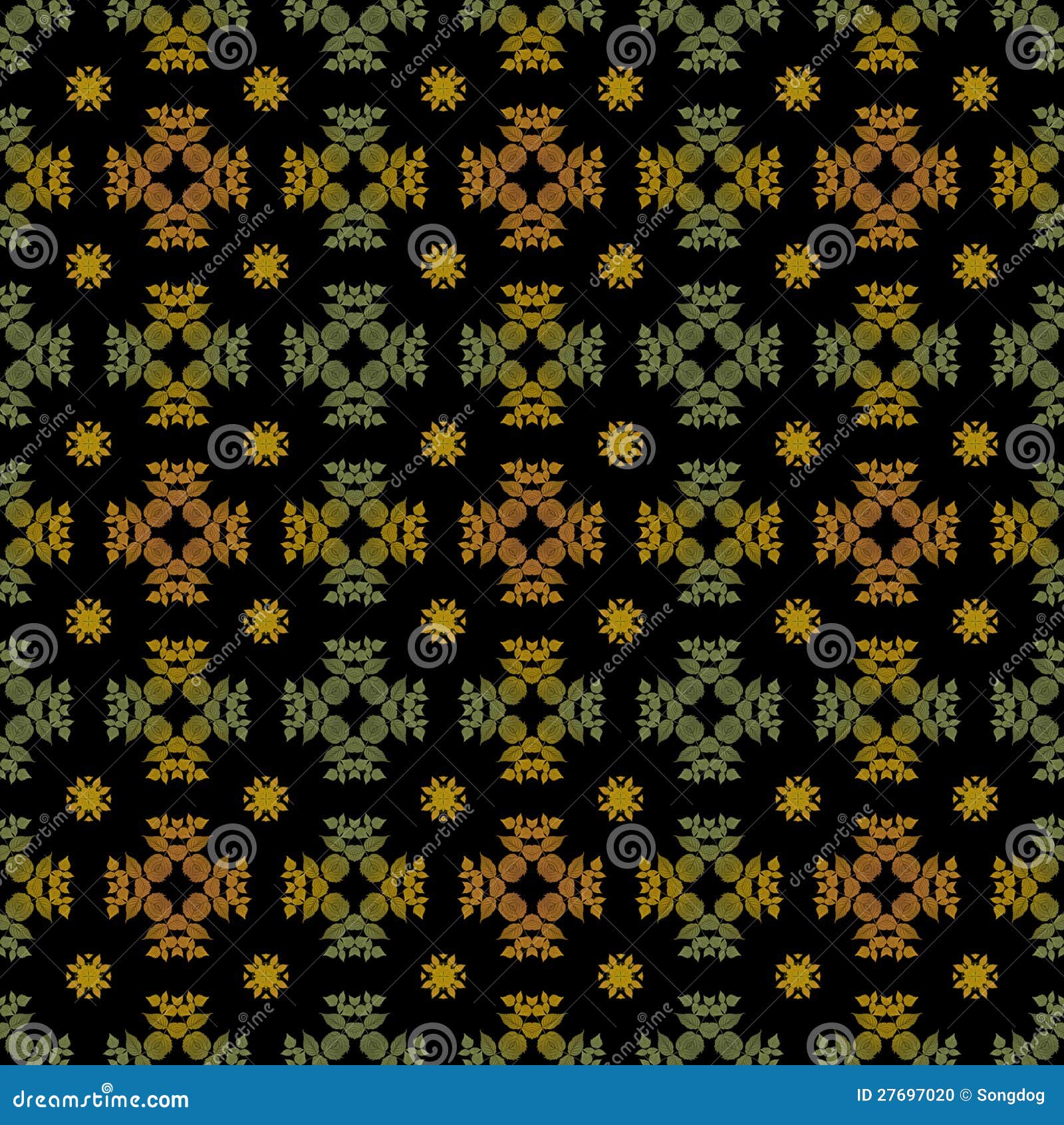 Seamless Fall Colors on Black Stock Illustration - Illustration of ...