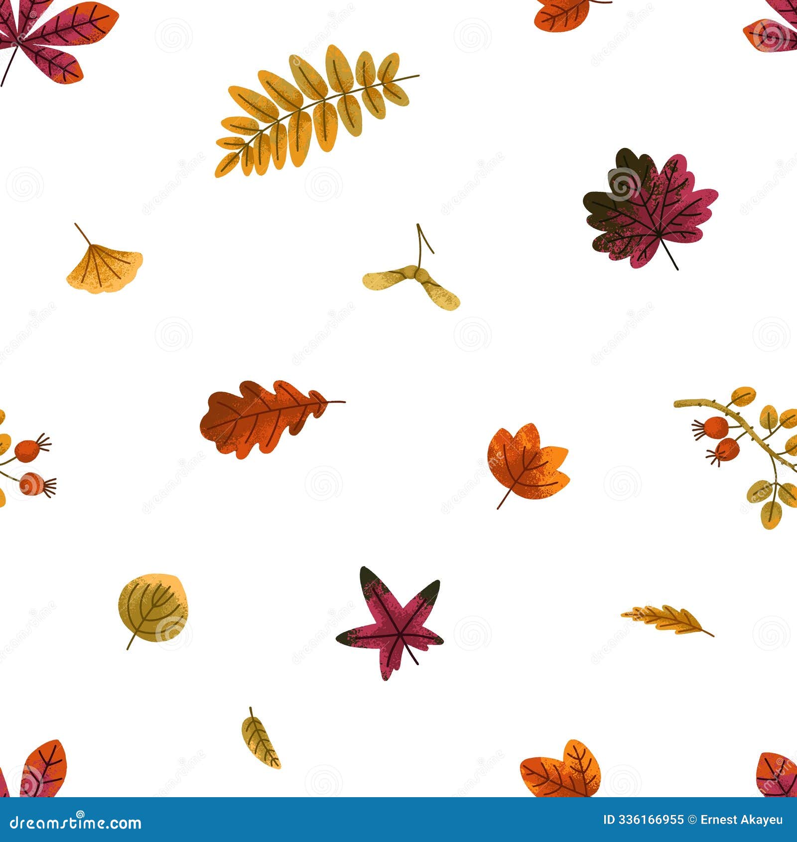 Autumn Foliage September Header White Background Cartoon Vector ...