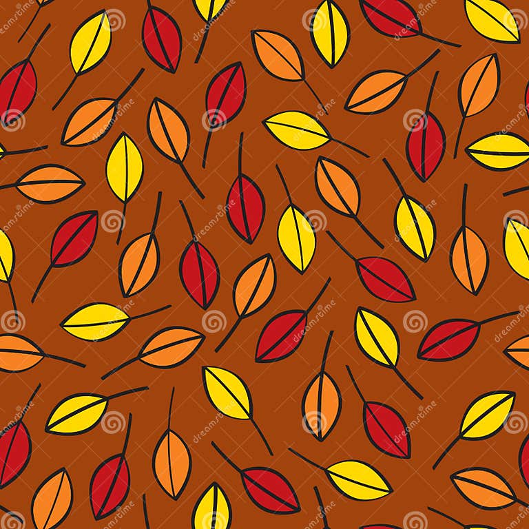Seamless Fall Leaves stock vector. Illustration of weather - 26697048