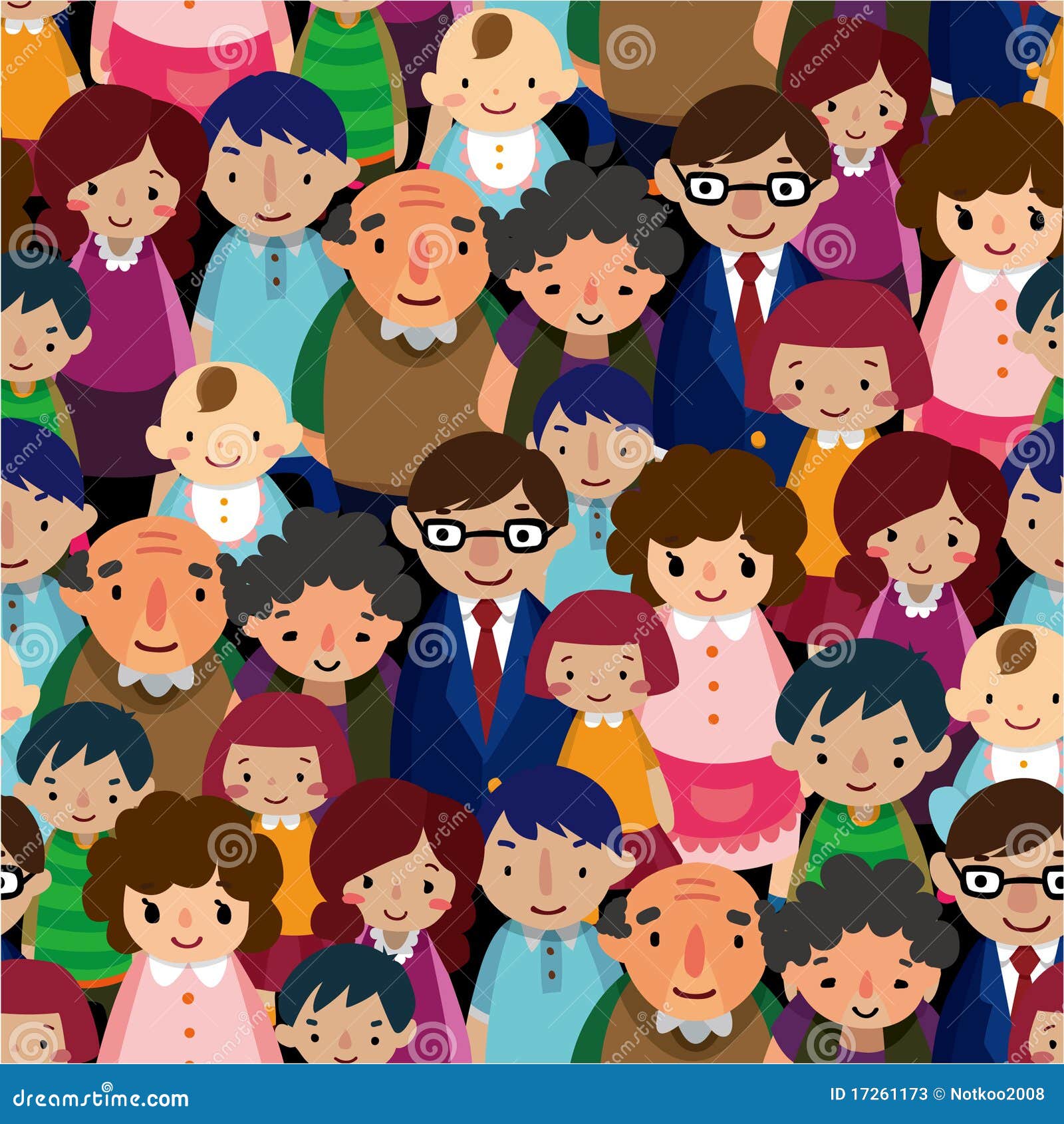 Seamless family pattern stock vector. Illustration of child - 17261173