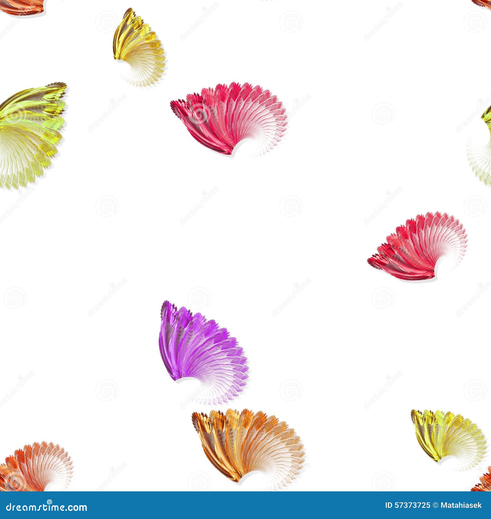 Seamless Fan-shaped Pattern on White Stock Illustration - Illustration ...