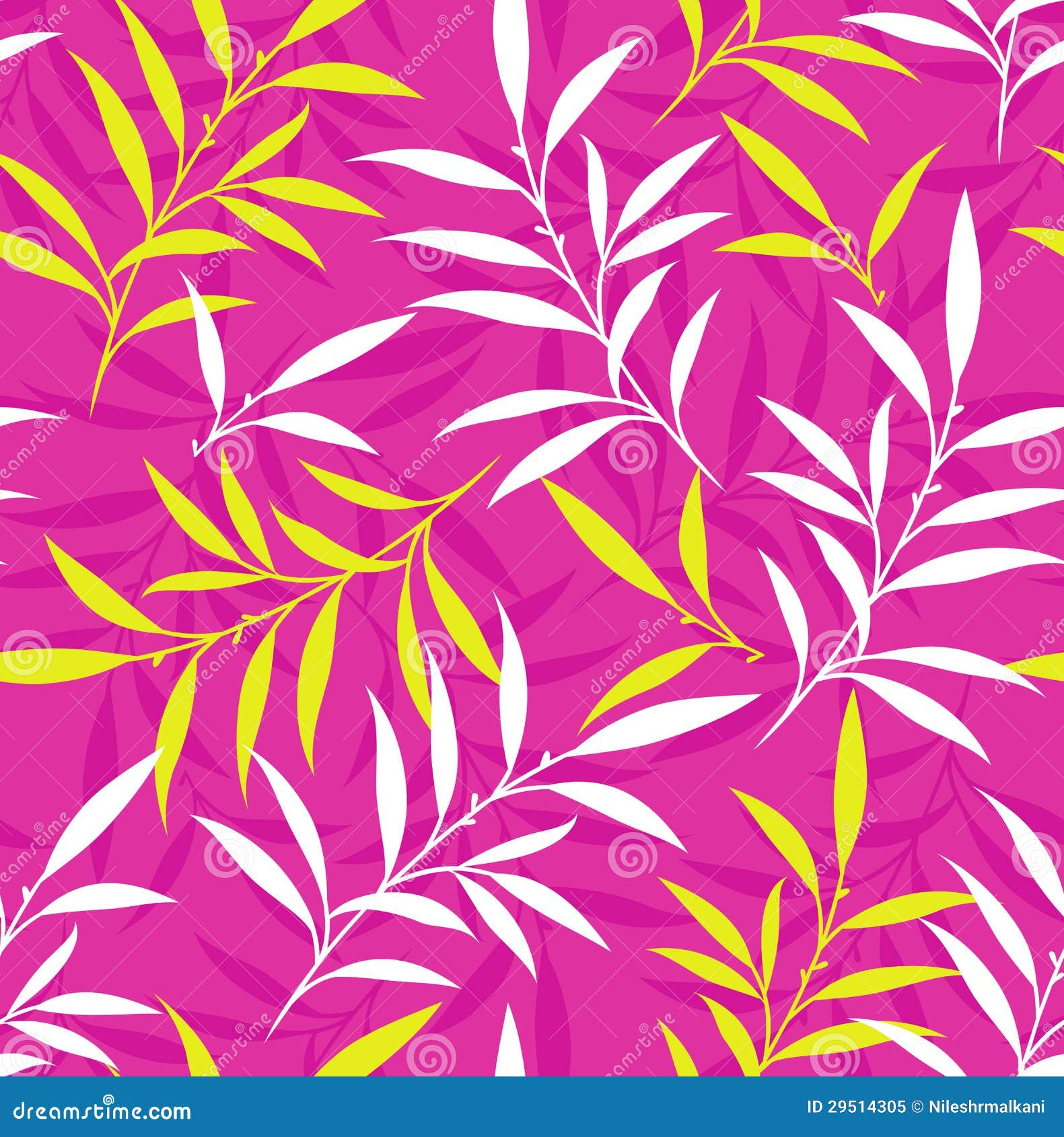Seamless Fancy Leaves Background Stock Vector - Illustration of ...