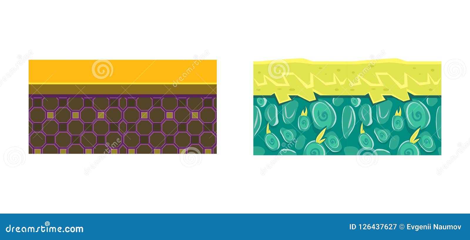 Seamless Fantasy Ground Textures, Alien Land Surface, Endless Platforms ...