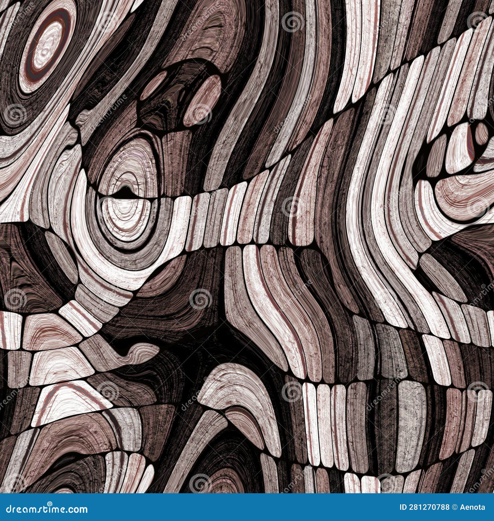 Seamless Fantasy Wooden Pattern Stock Illustration - Illustration of ...