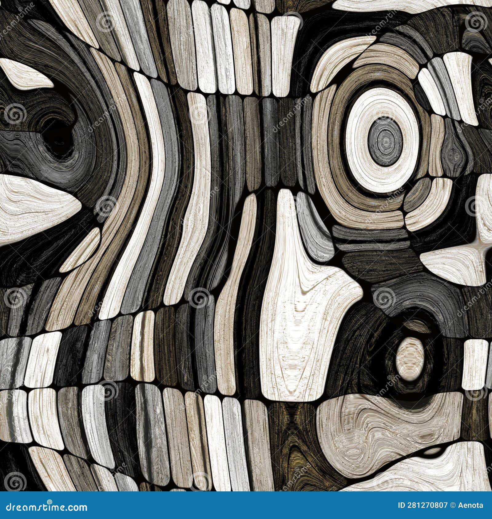 Seamless Fantasy Wooden Pattern Stock Illustration - Illustration of ...