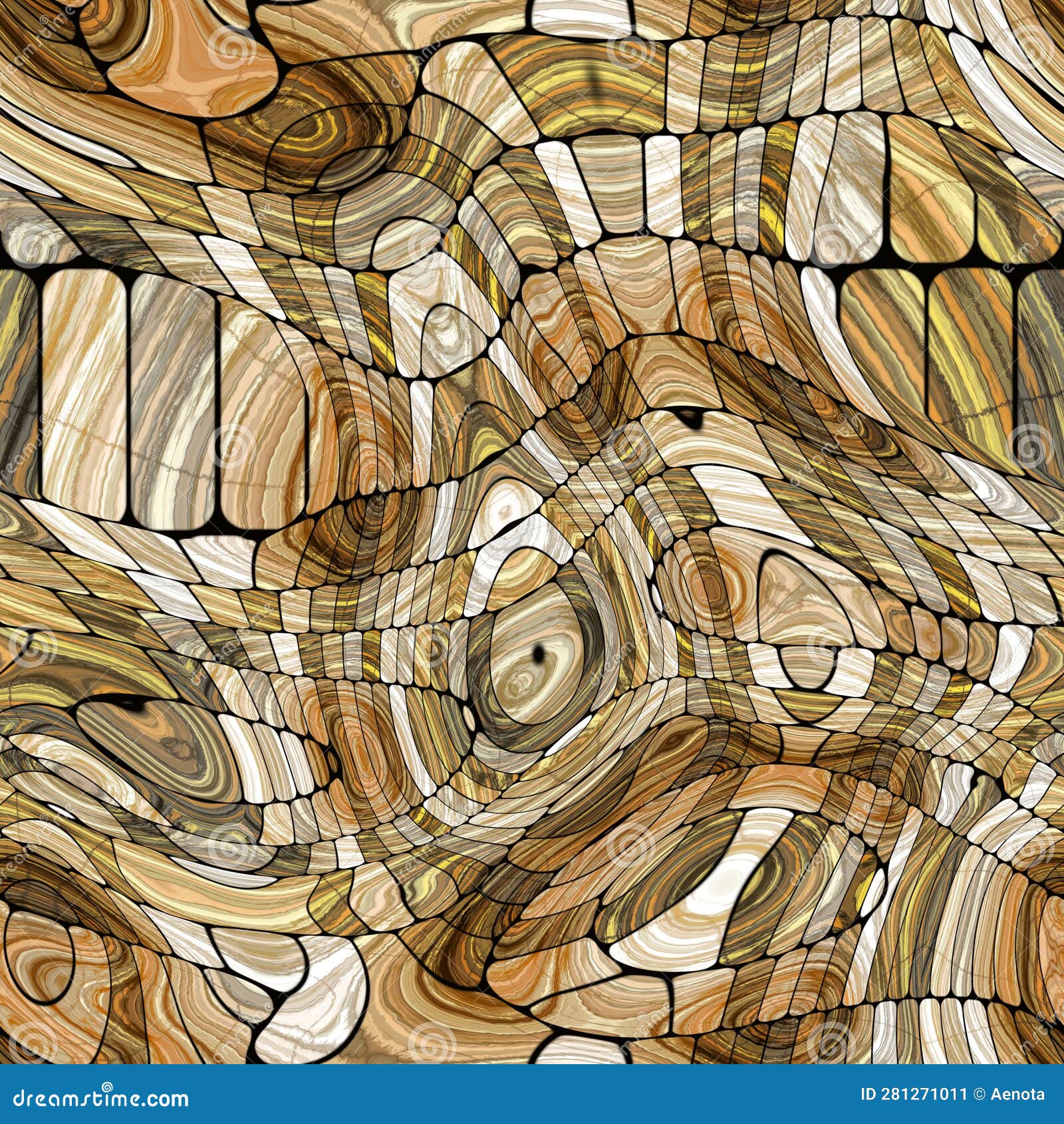 Seamless Fantasy Wooden Pattern Stock Illustration - Illustration of ...