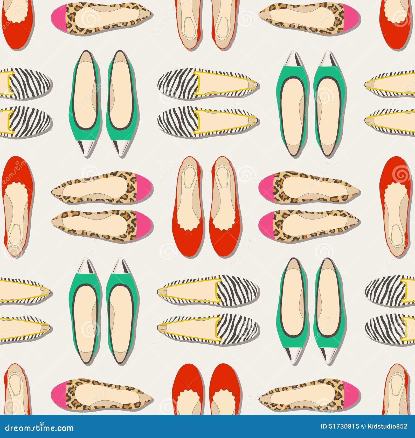 Seamless Fashion Shoes Pattern Stock Vector - Illustration of footwear ...