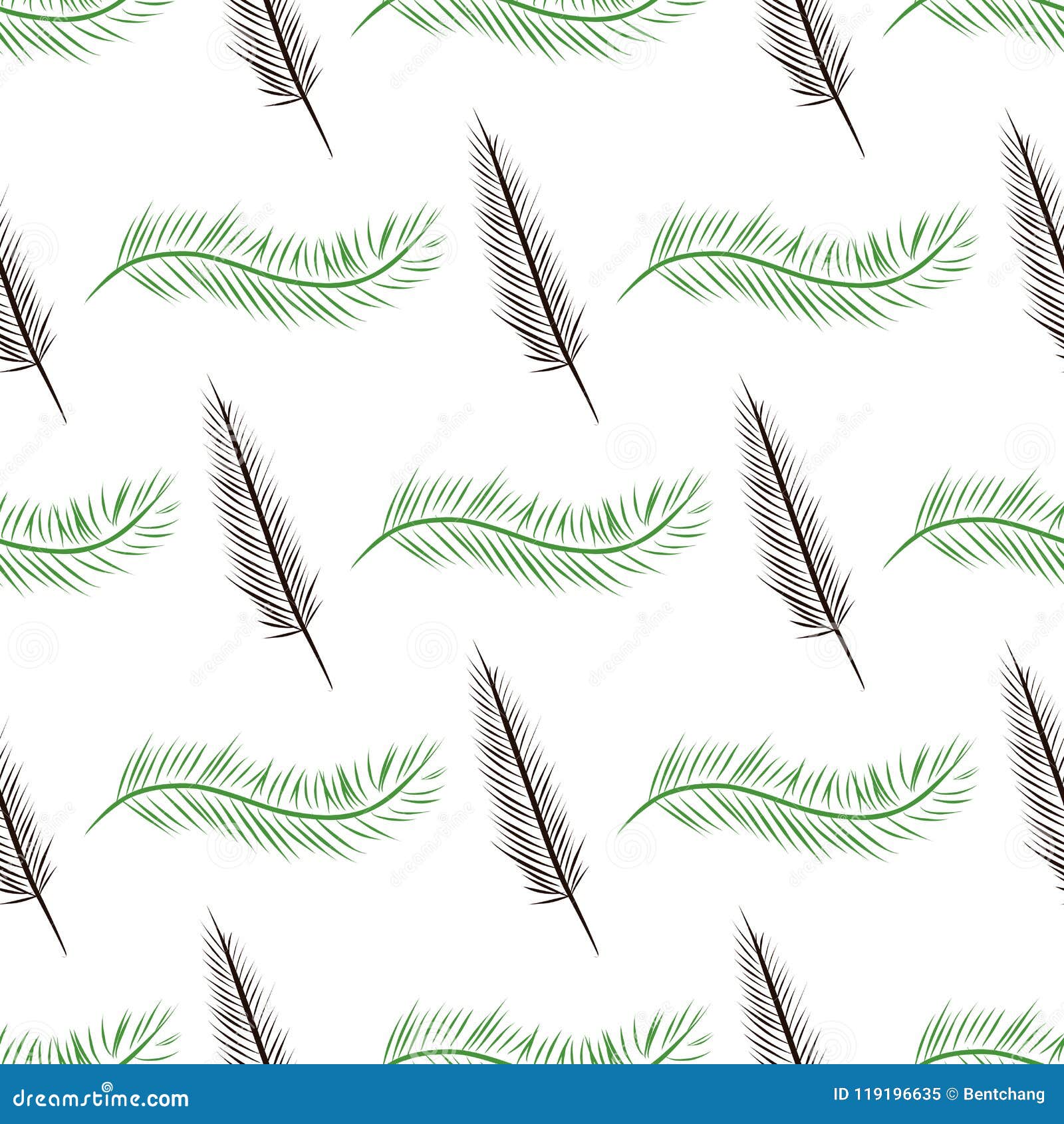 Seamless Feather Illustrations Background Abstract, Hand Drawn. Messy ...