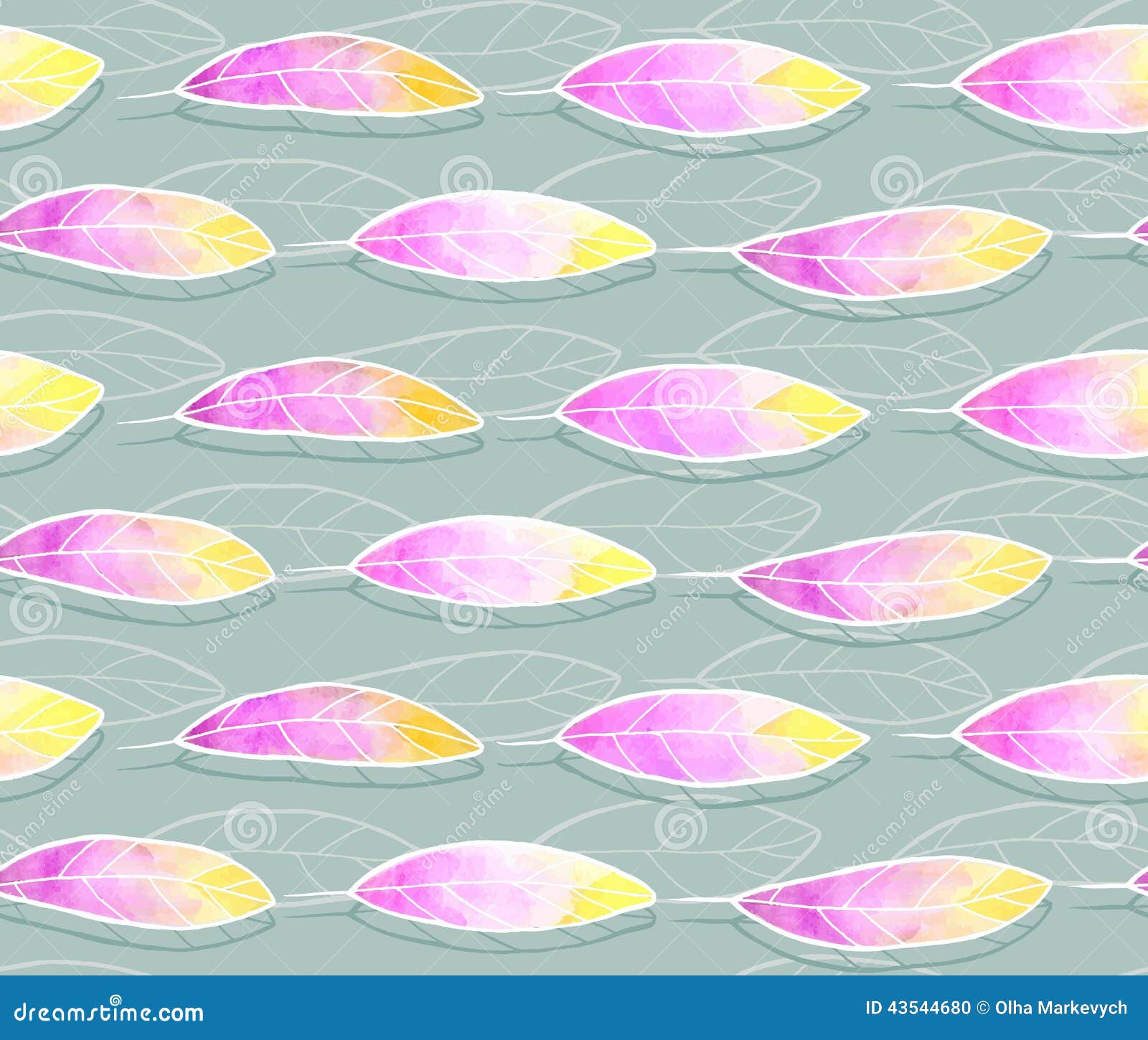 Seamless Feather Pattern stock vector. Illustration of feather - 43544680