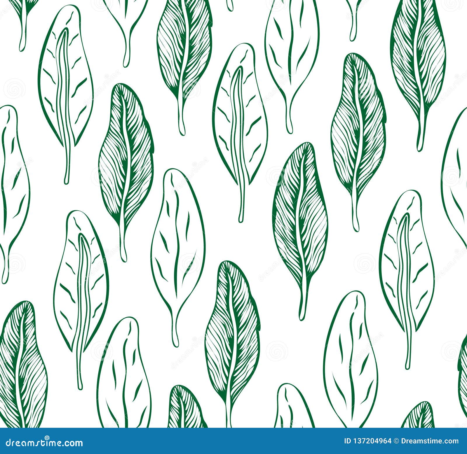 Seamless Feather Pattern on White Background. Stock Vector ...