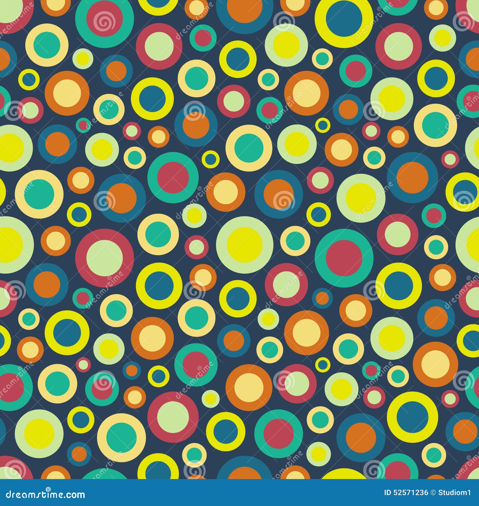 Seamless Festive Background from Circles. Vector Stock Vector ...