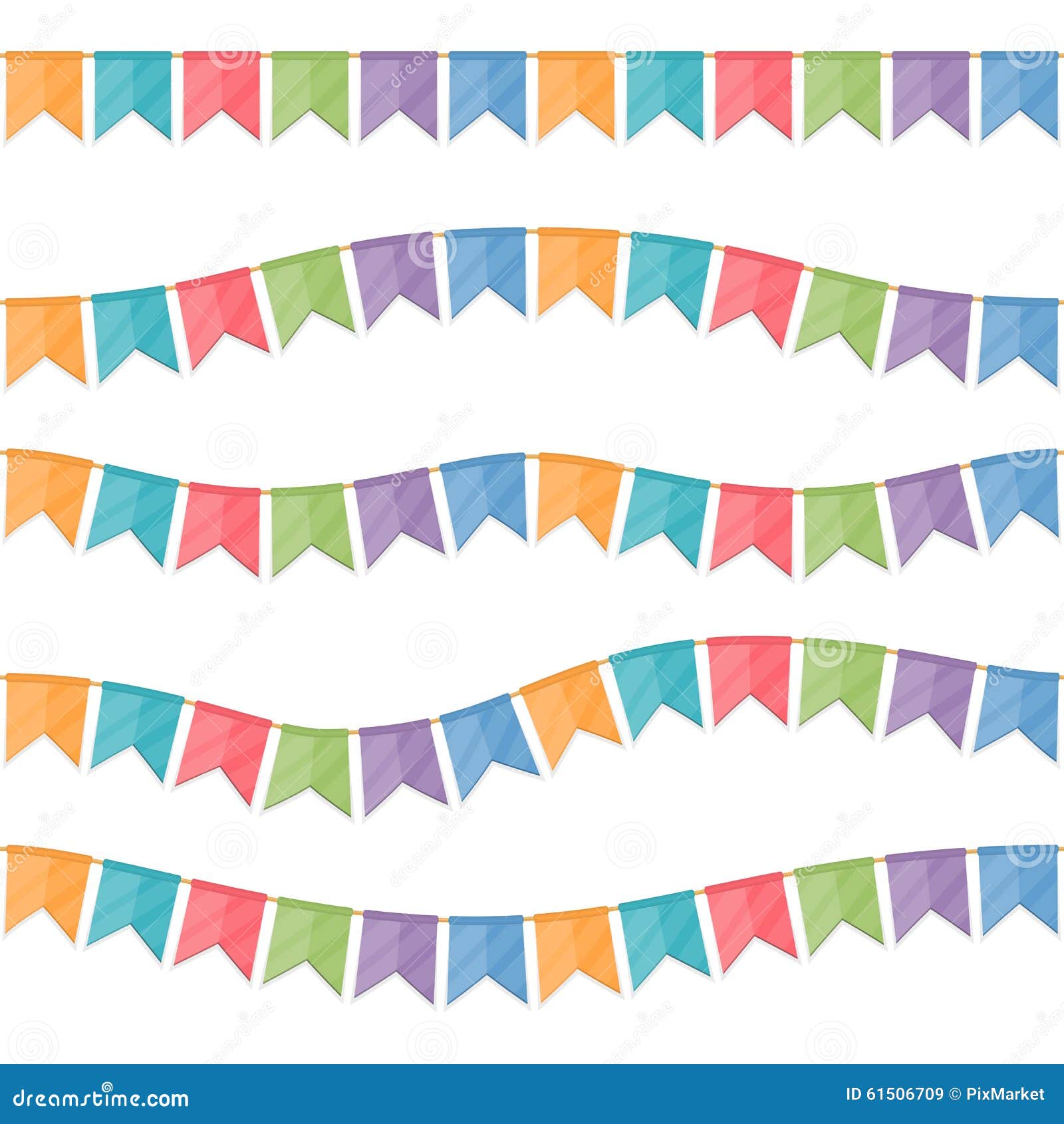 Seamless Festive Flags stock vector. Illustration of festival - 61506709