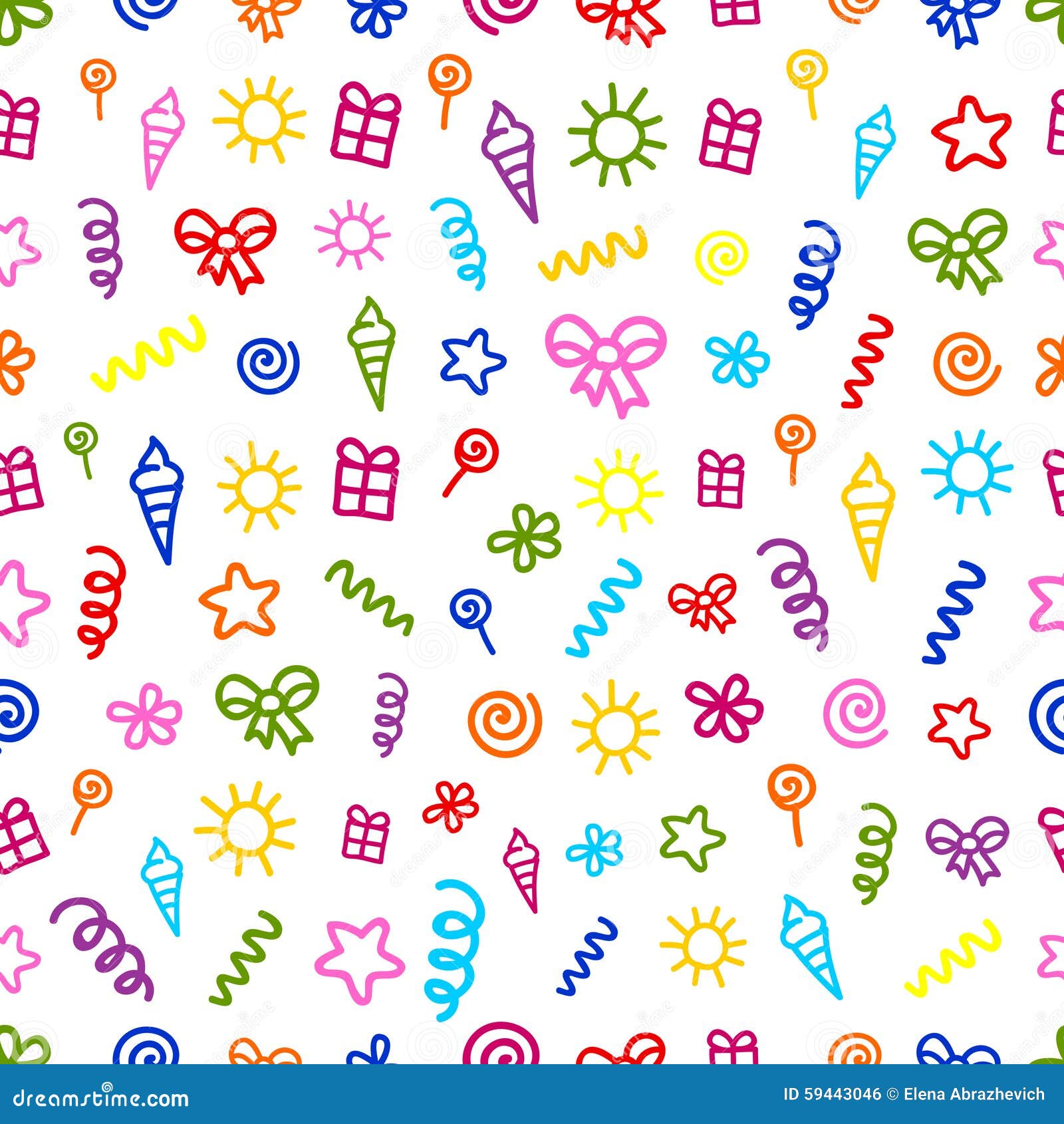 Seamless festive pattern stock vector. Illustration of serpentine ...